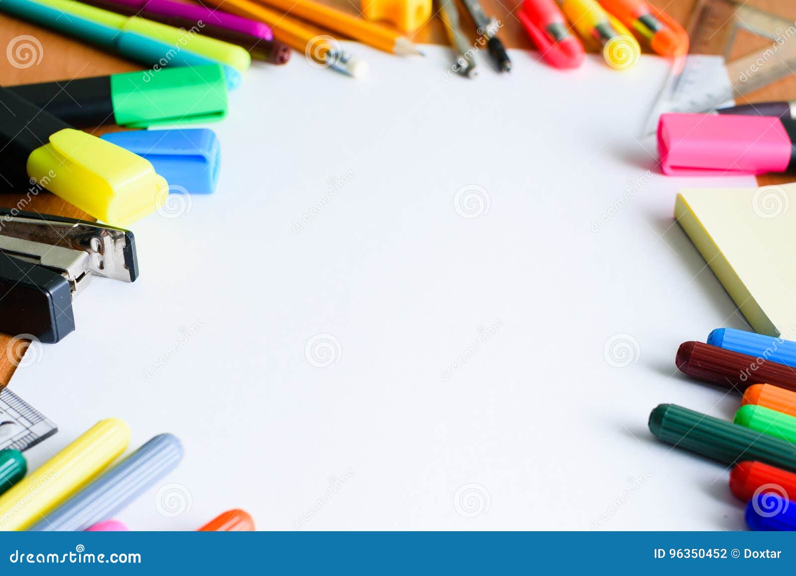 Creative Design Table with Some Art Stuff Stock Photo - Image of ...