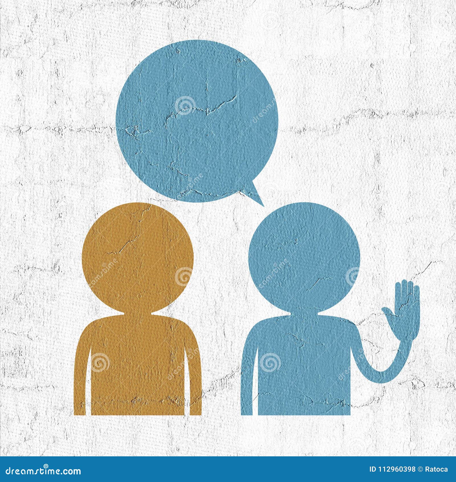 Friends dialog symbol stock illustration. Illustration of speak - 112960398