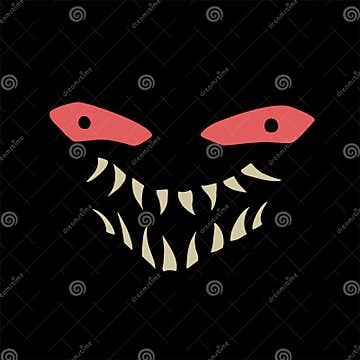 Terrifying Face Illustration Stock Vector - Illustration of fear ...