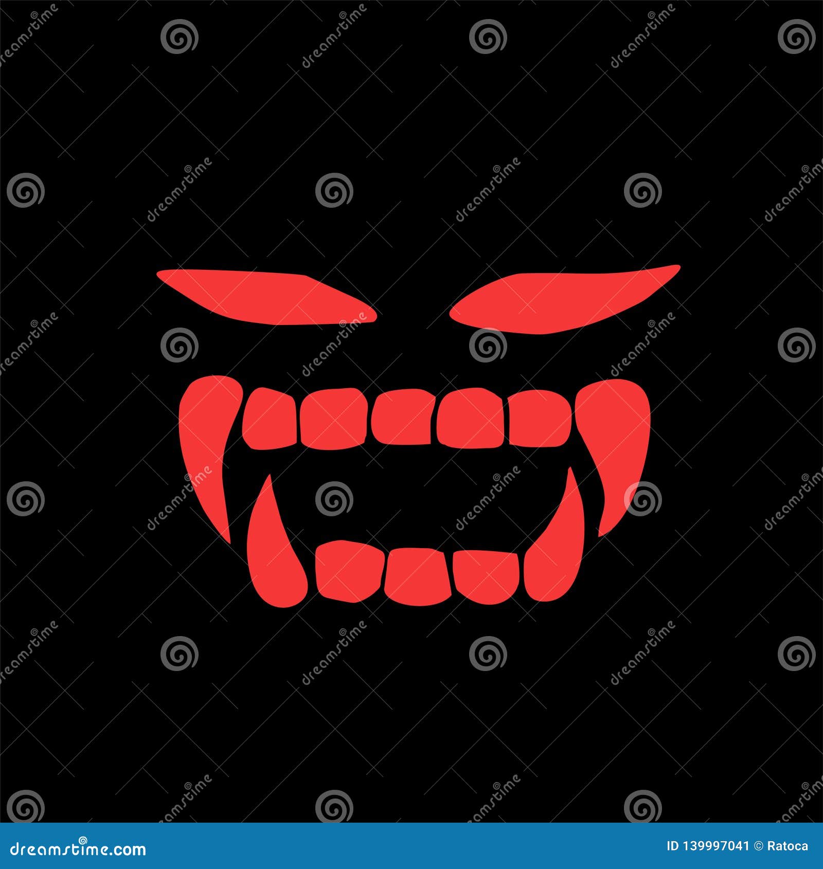 Terrifying Face Illustration | CartoonDealer.com #140703678