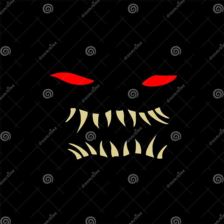 Terrifying Face Illustration Stock Vector - Illustration of monster ...