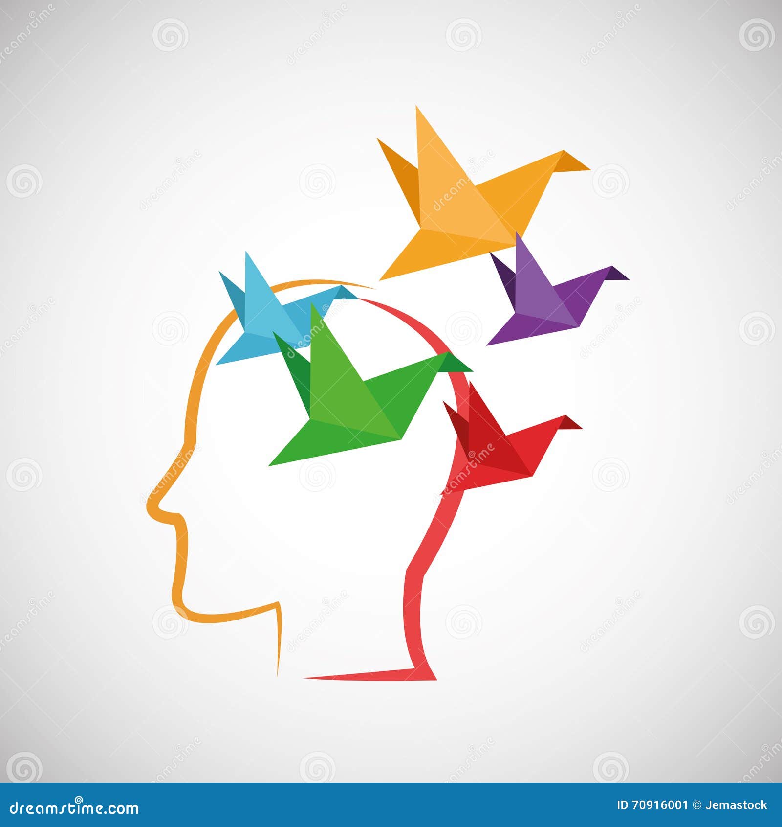 Creative Design. Think Concept. Mind Icon Stock Vector - Illustration ...