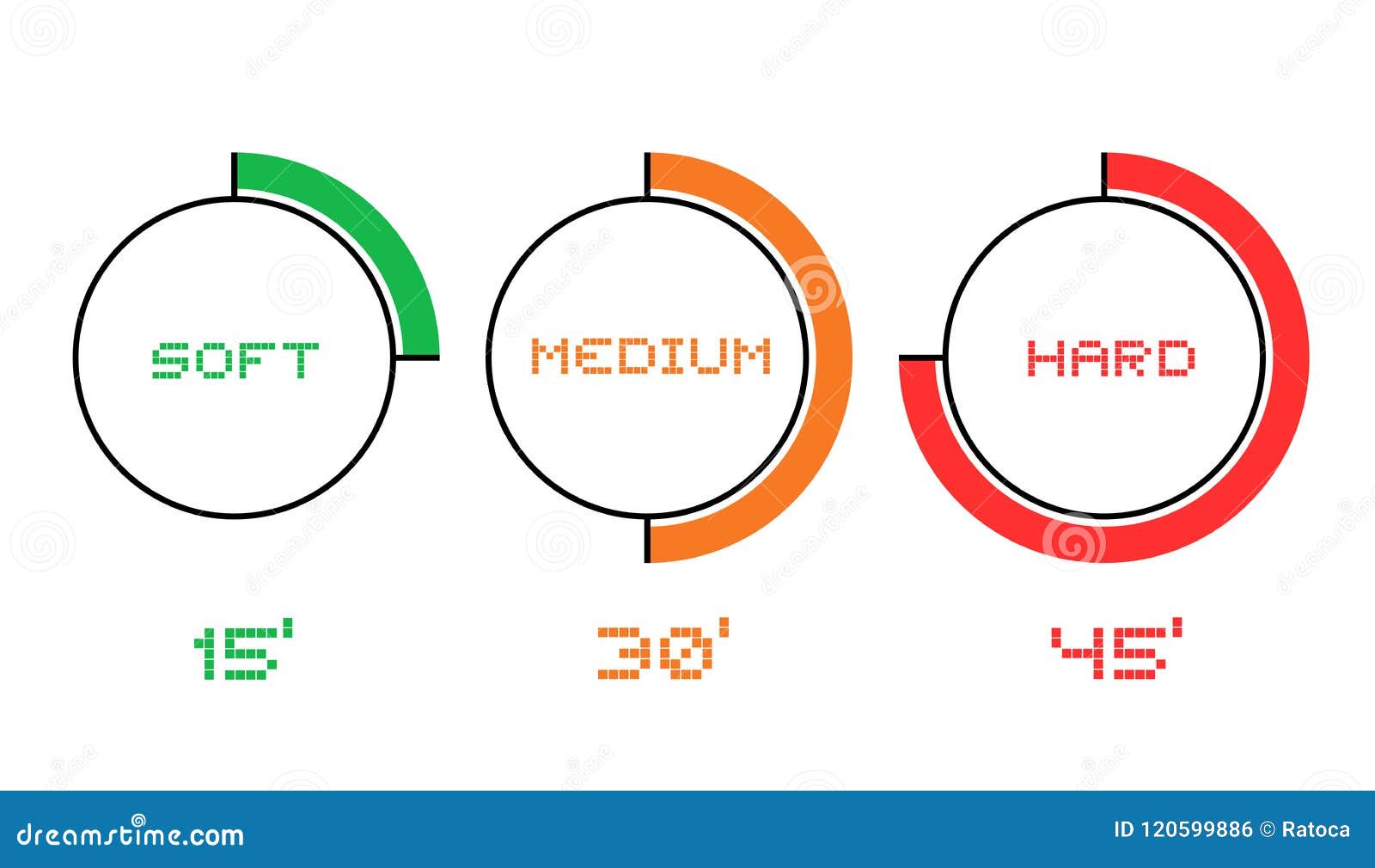 Three times icons stock vector. Illustration of watch - 120599886