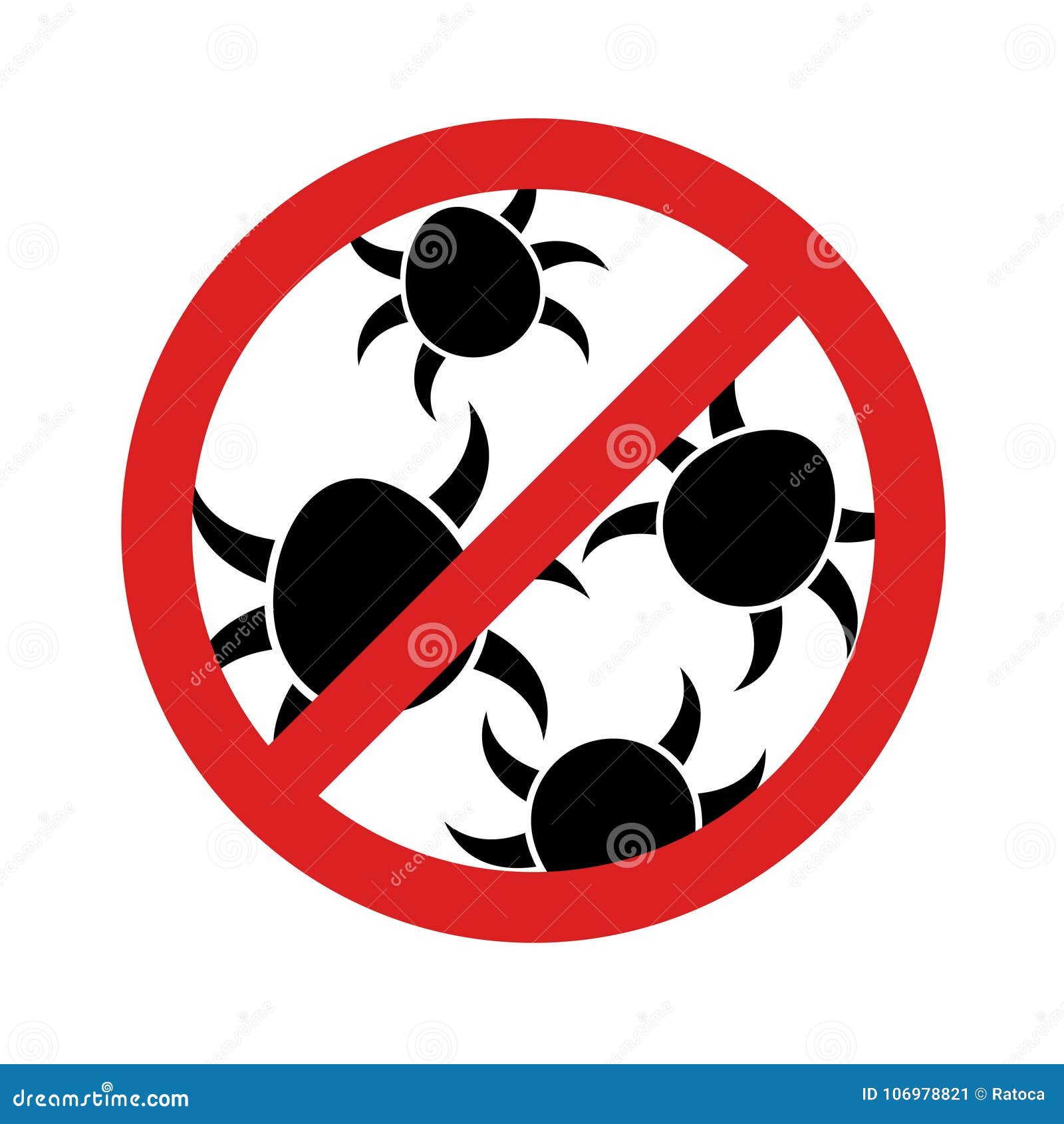 Tick insect symbol stock vector. Illustration of virus - 106978821
