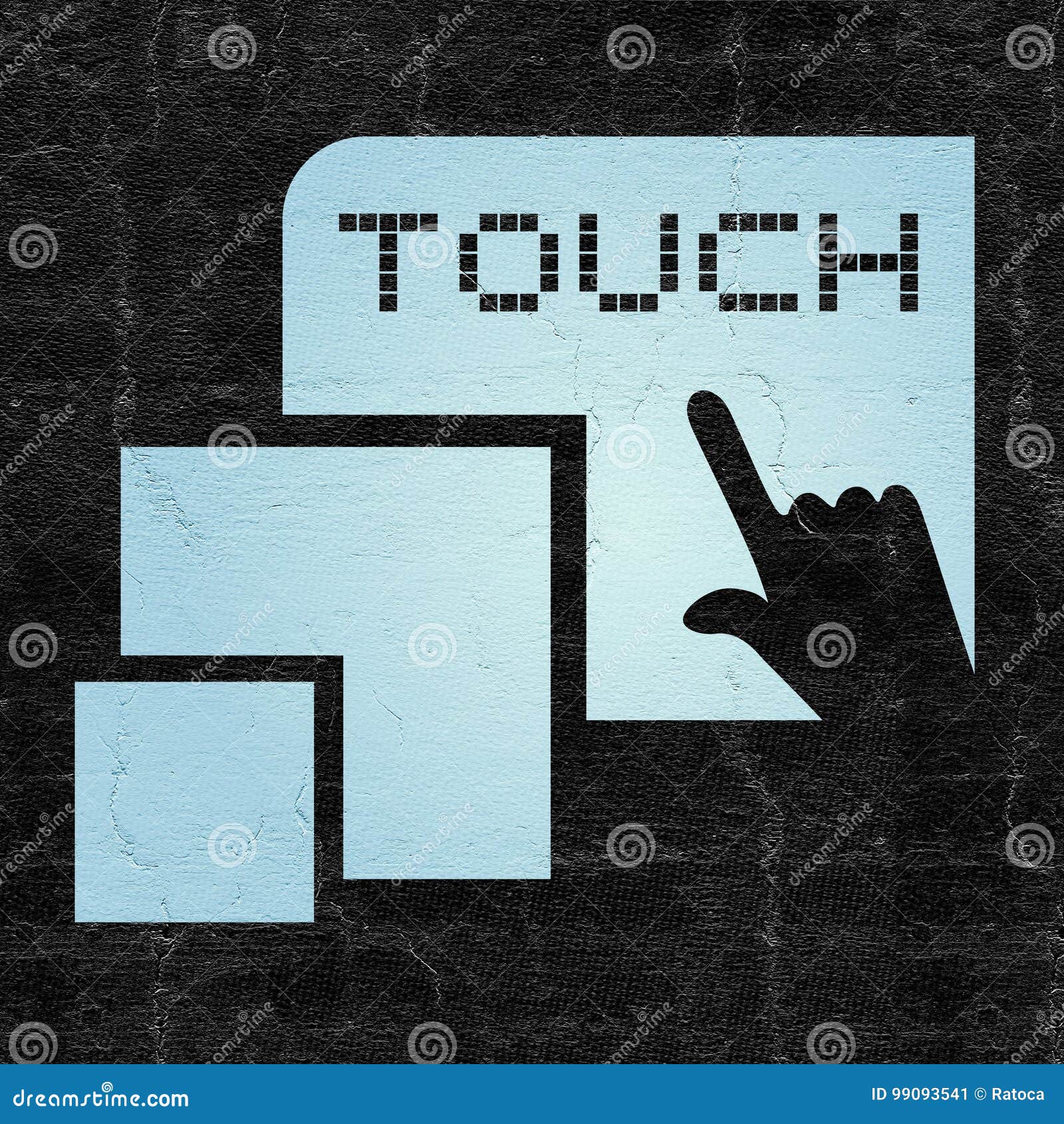 Touch symbol stock illustration. Illustration of click - 99093541
