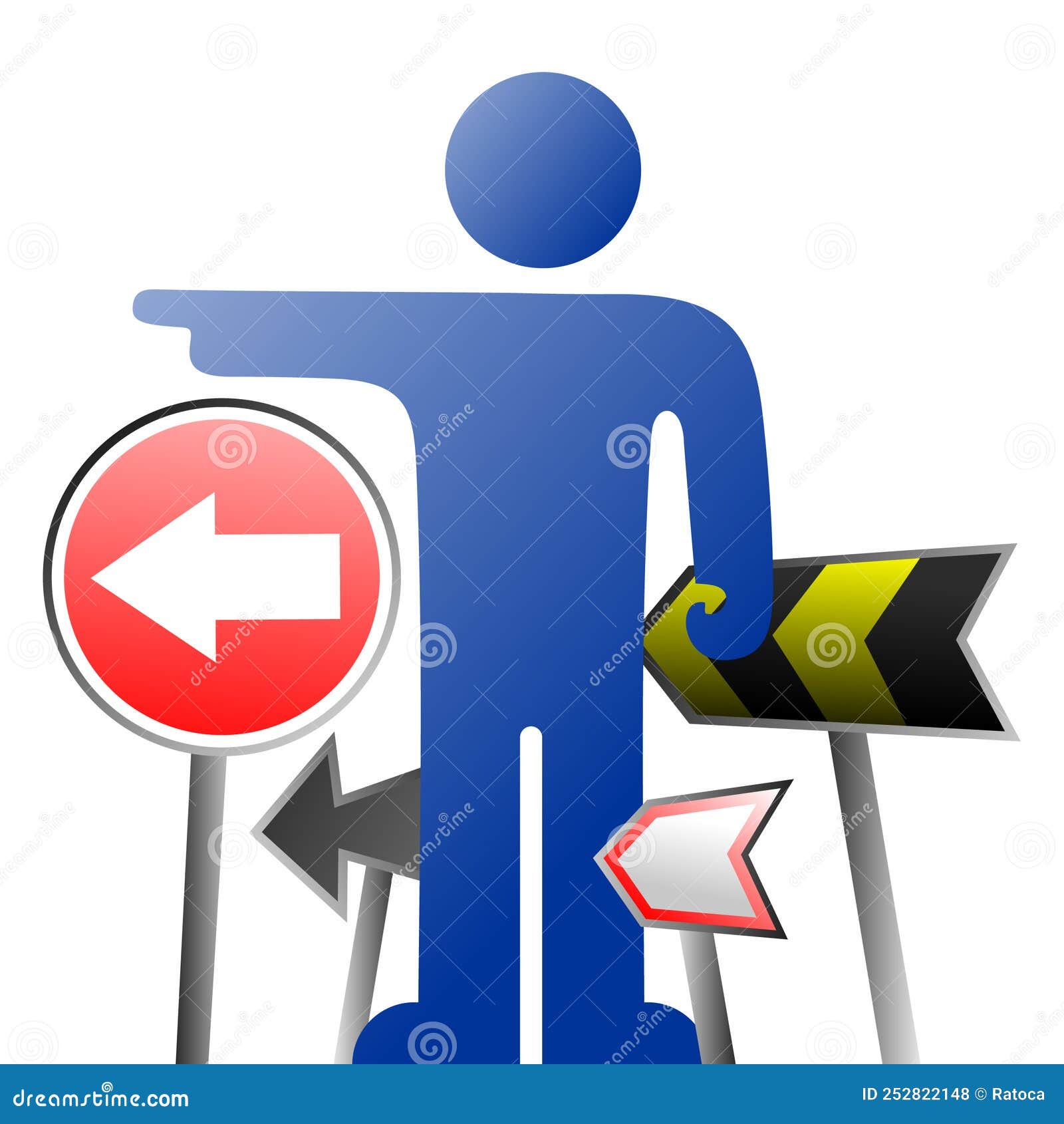 Indication Traffic Signs Cartoon Vector | CartoonDealer.com #102409387