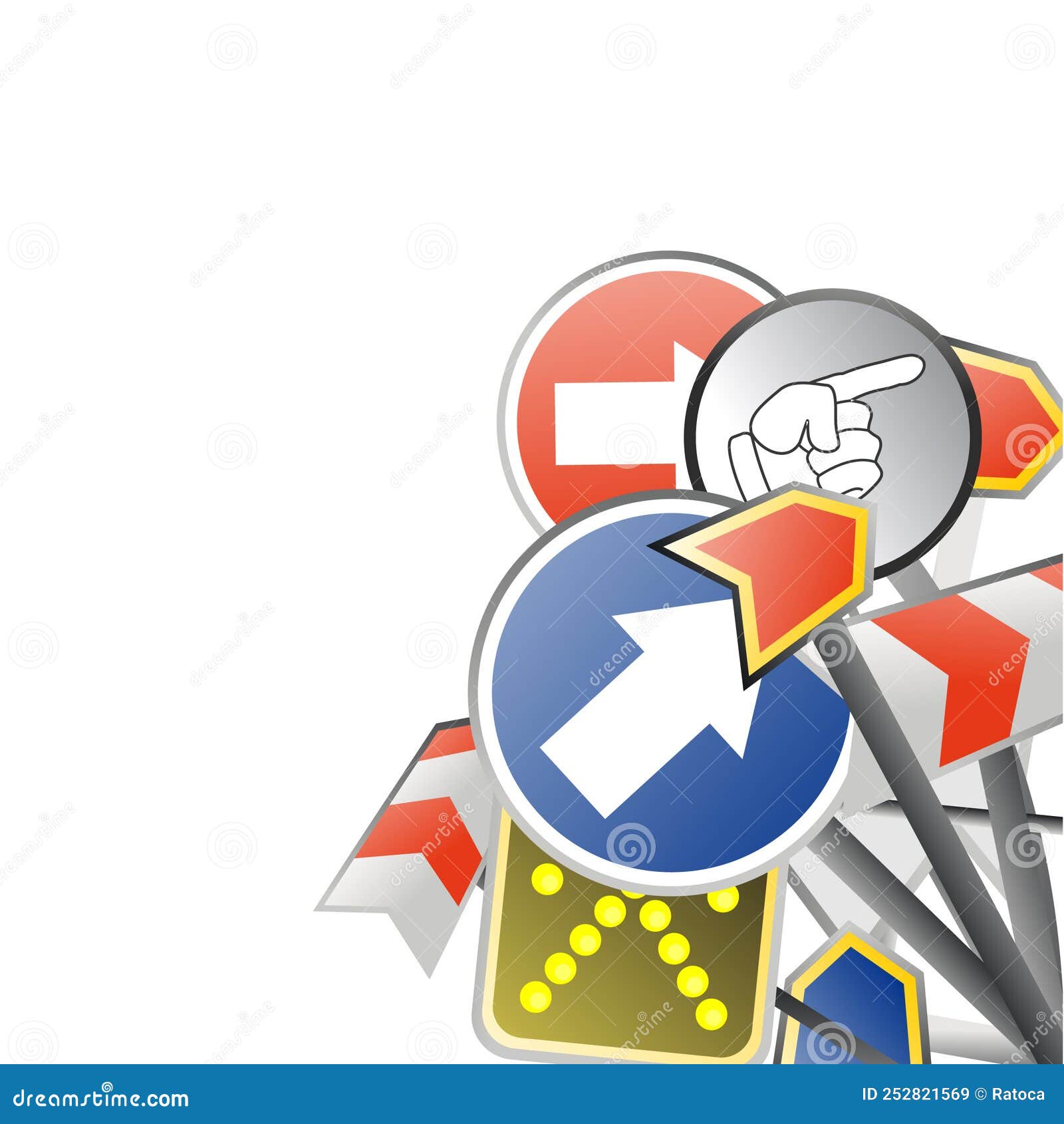 Design of traffic signs stock vector. Illustration of frame - 252821569