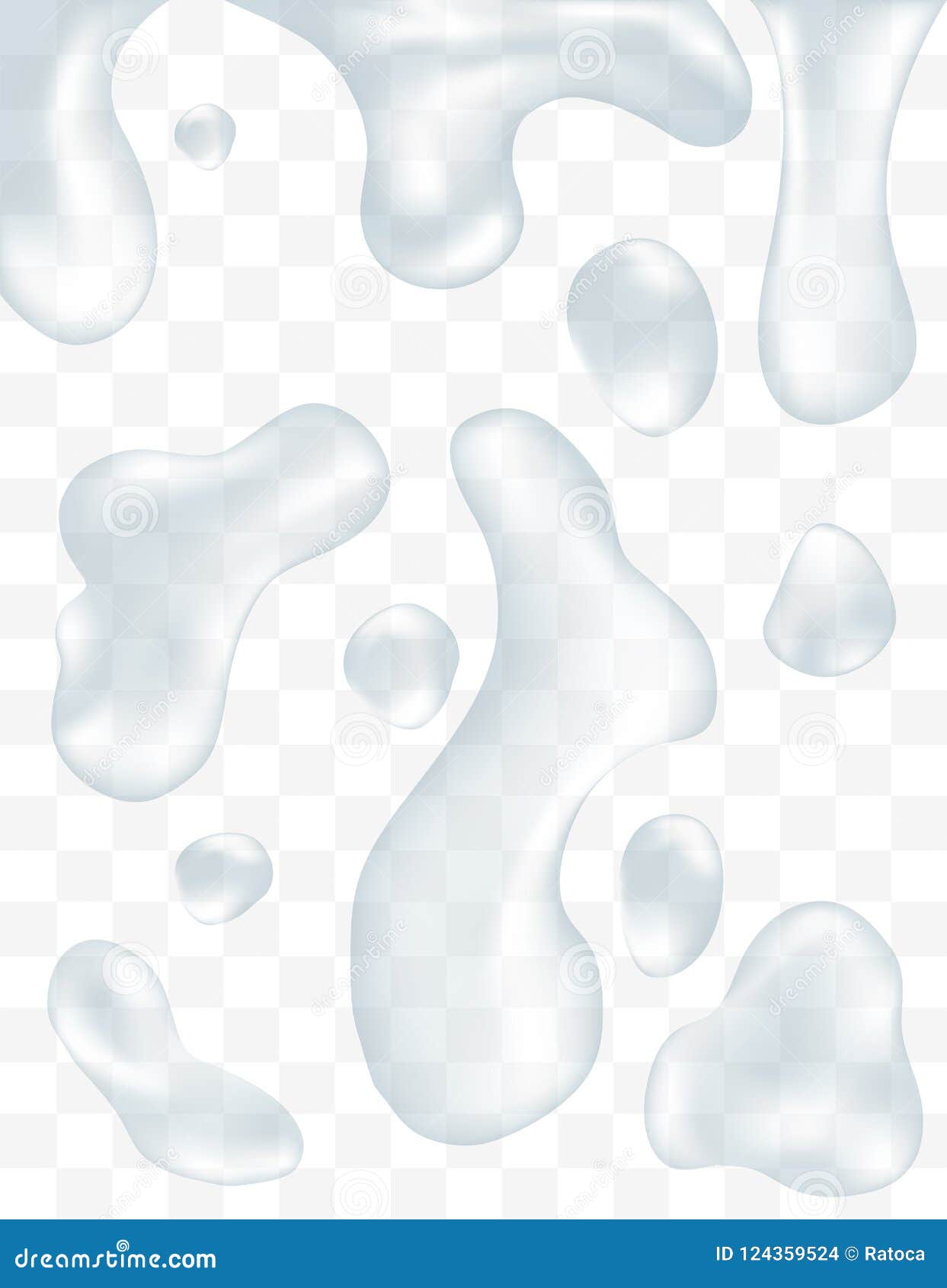 Transparent water elements stock vector. Illustration of background ...