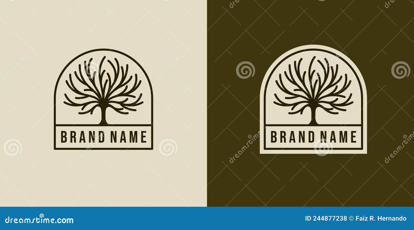 Creative Design of Tree Logo Vector. Tree Trunk or Tree Branch Logo ...
