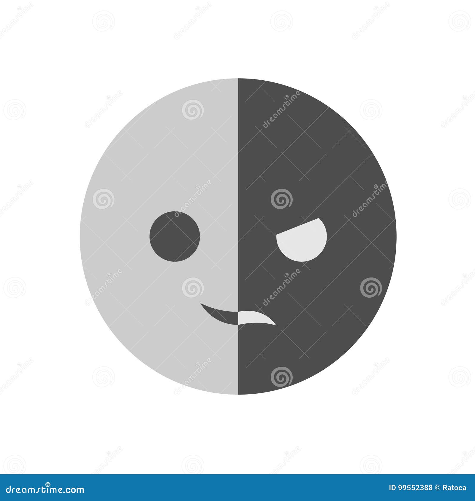 Two expressions face stock vector. Illustration of baby - 99552388