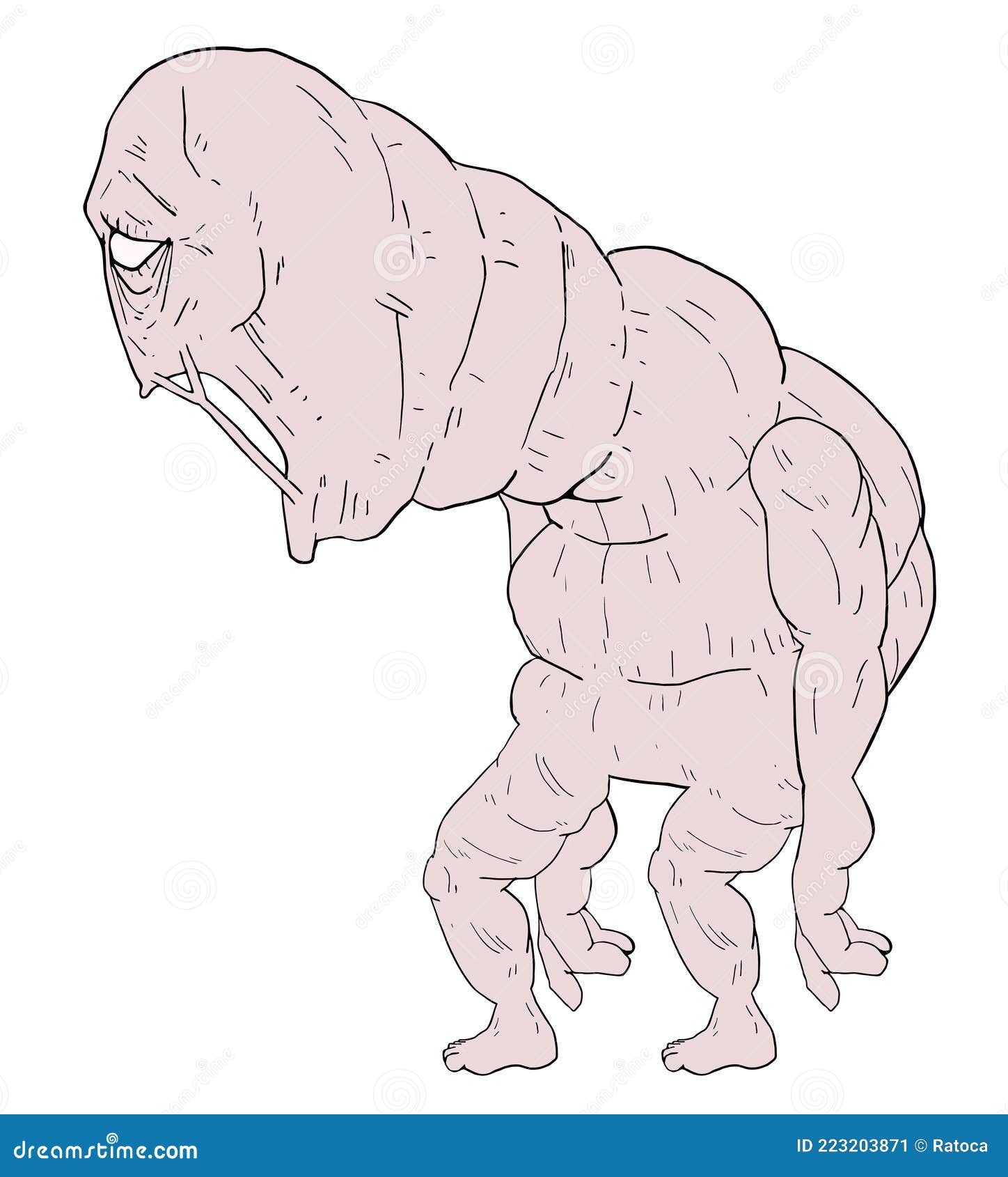 Creative Design of Ugly Monster Stock Vector - Illustration of design ...