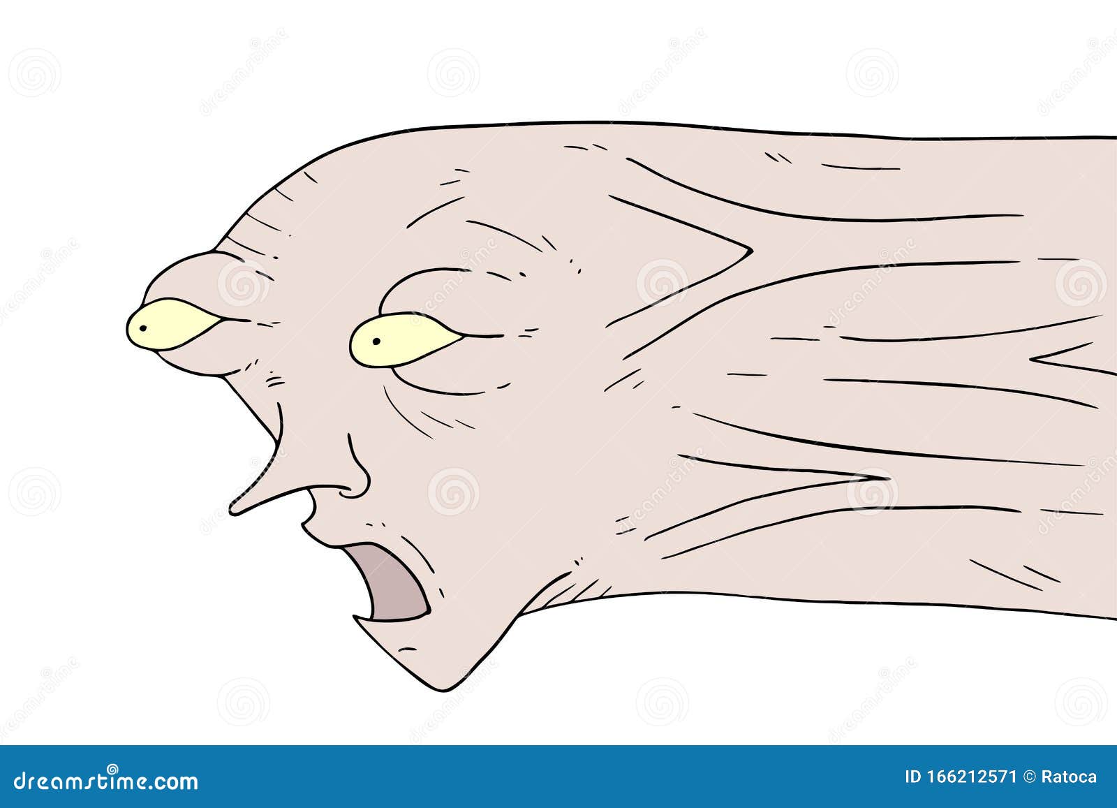 Ugly monster face stock vector. Illustration of animal - 166212571