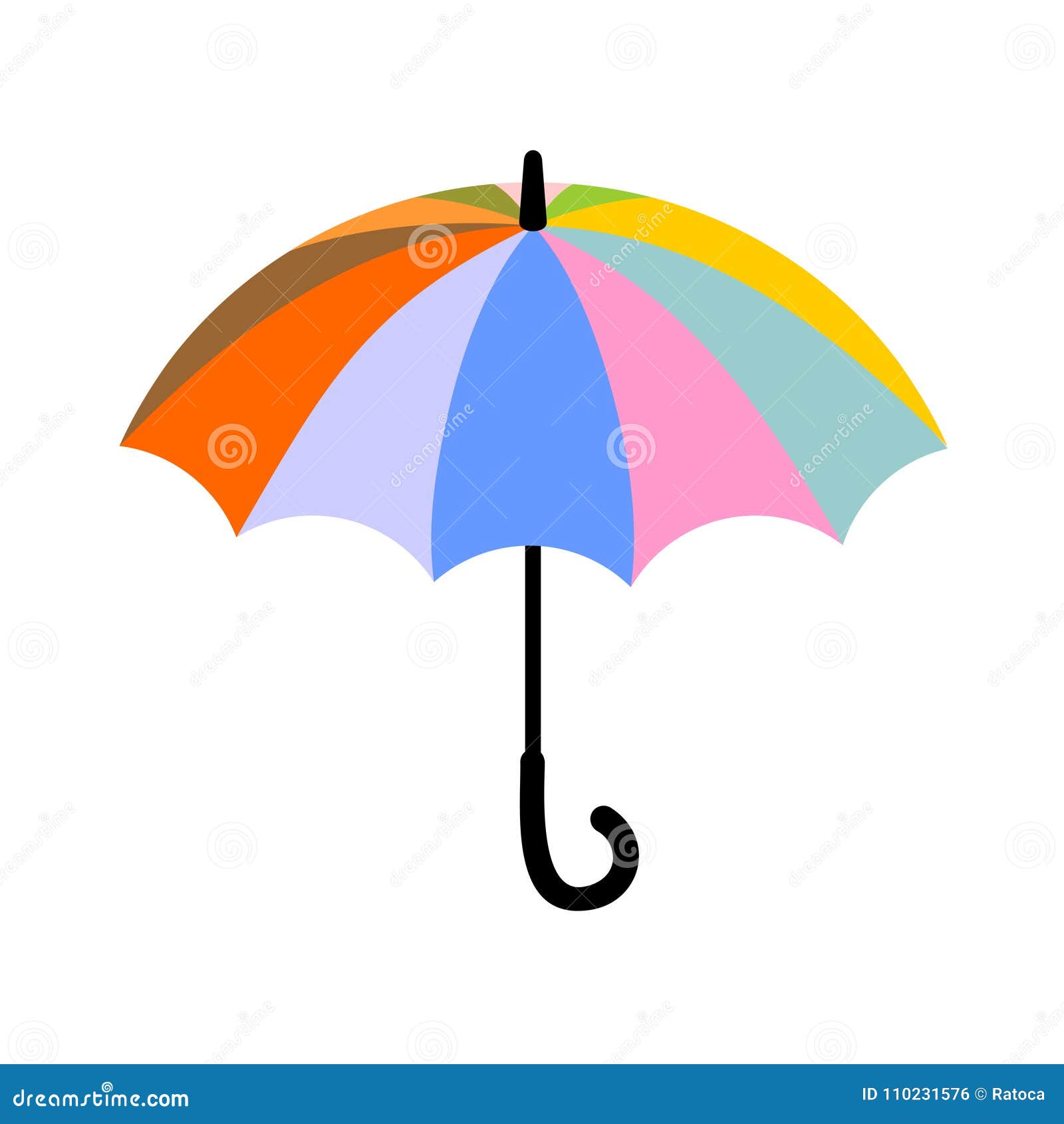 Umbrella illustration stock vector. Illustration of color - 110231576