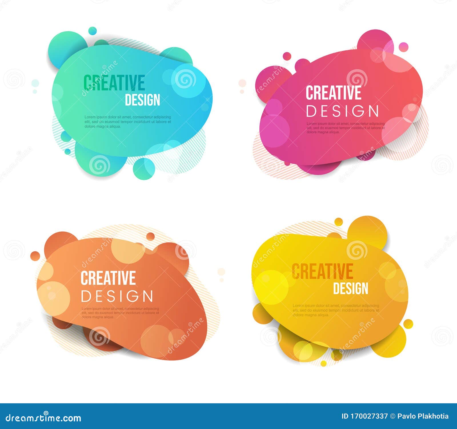 Creative Design Vector Banner Templates Set. Trendy Abstract ...