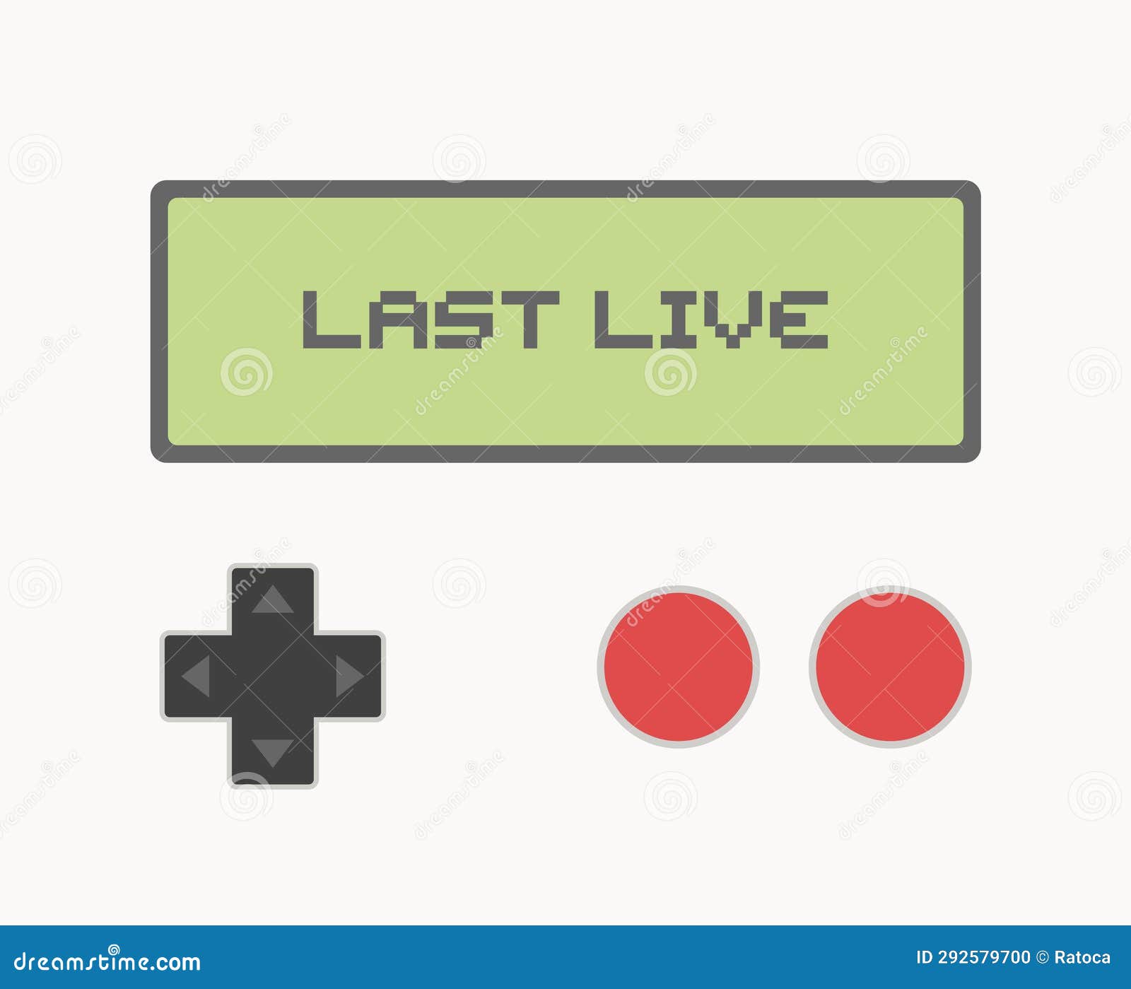 Creative Design of Vintage Videogame Screen and Last Live Message Stock ...