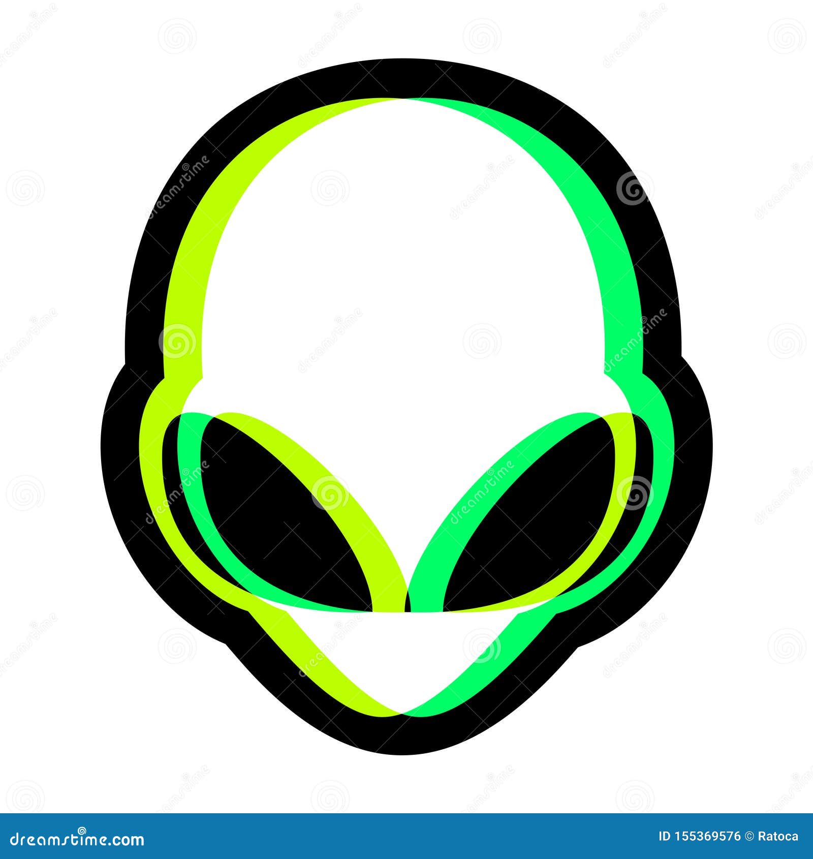 Visual effect alien icon stock vector. Illustration of martian - 155369576