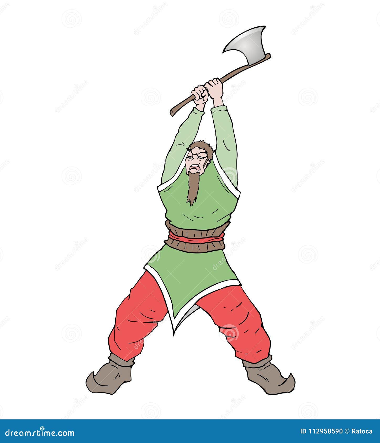 Warrior attack draw stock vector. Illustration of strong - 112958590