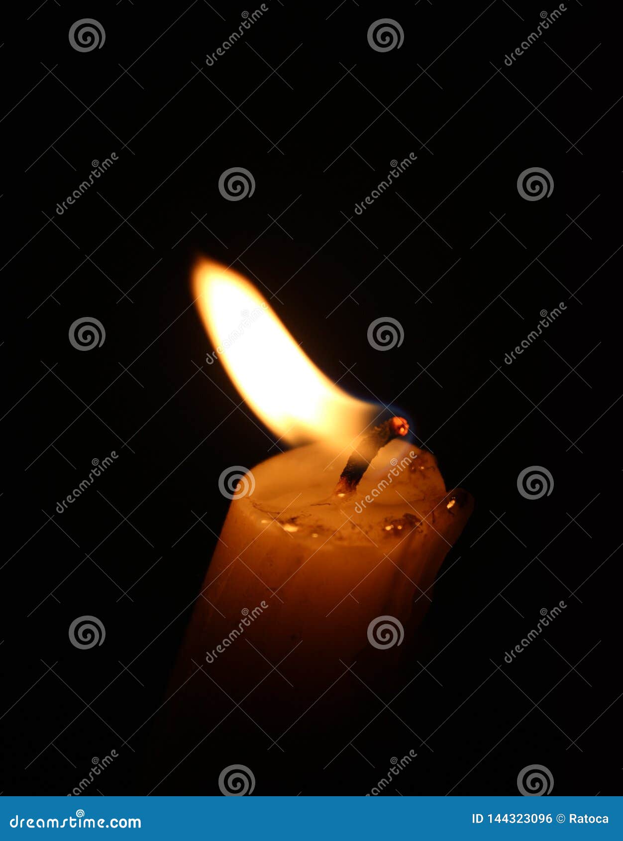 Wax candle flame stock photo. Image of design, relax - 144323096