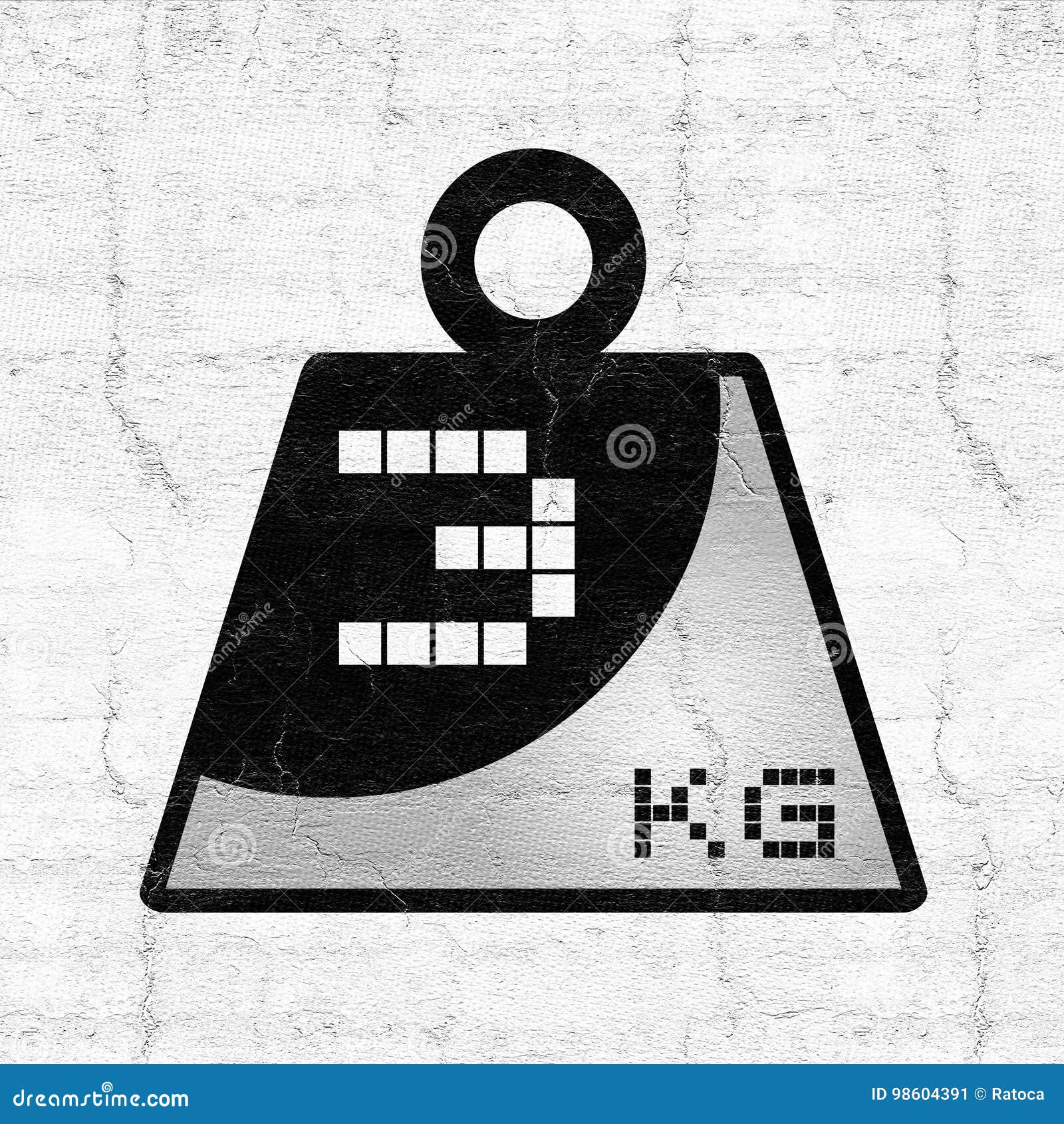 Weight symbol stock illustration. Illustration of dumbbell - 98604391