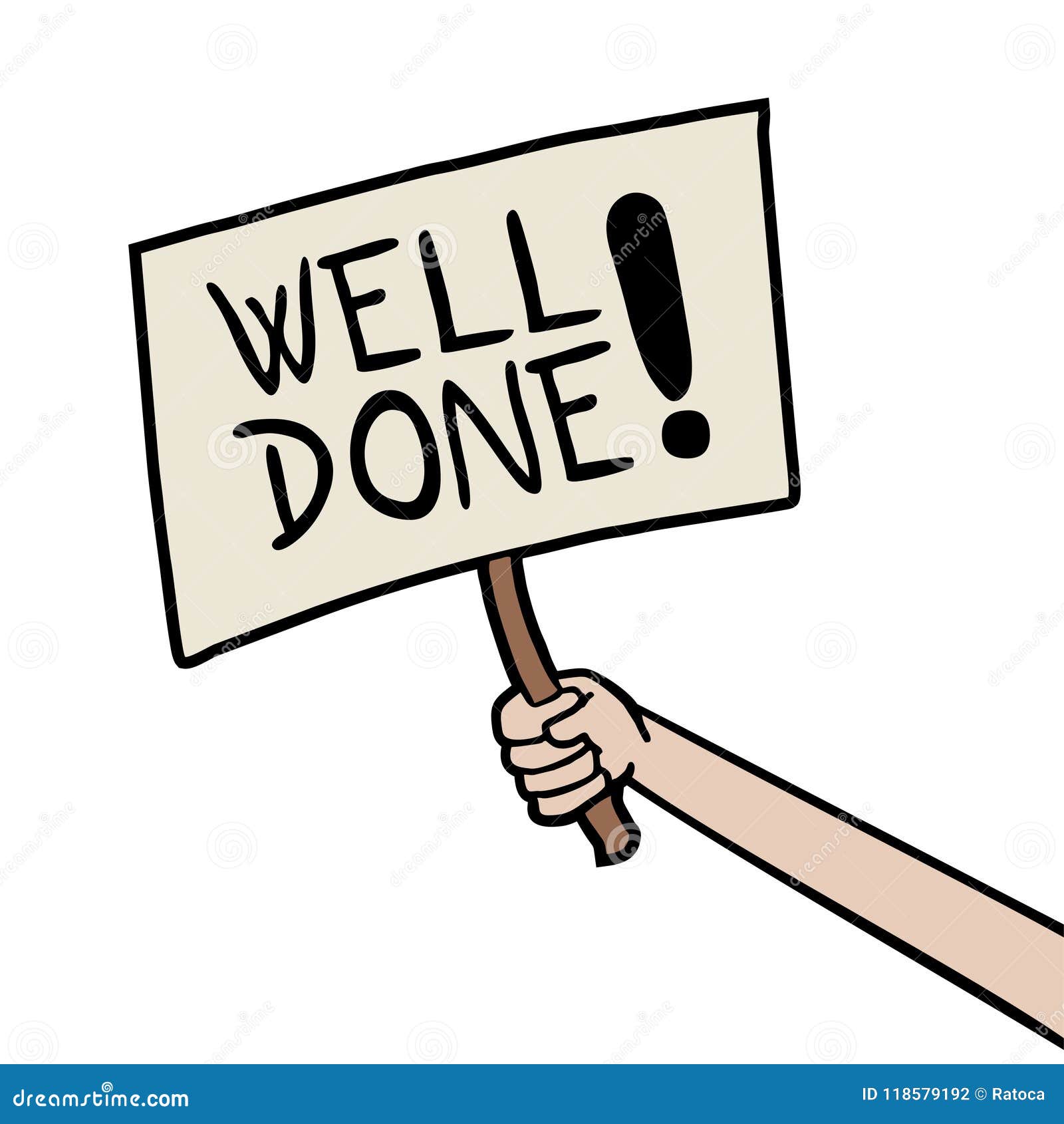 Well done message stock vector. Illustration of design - 118579192