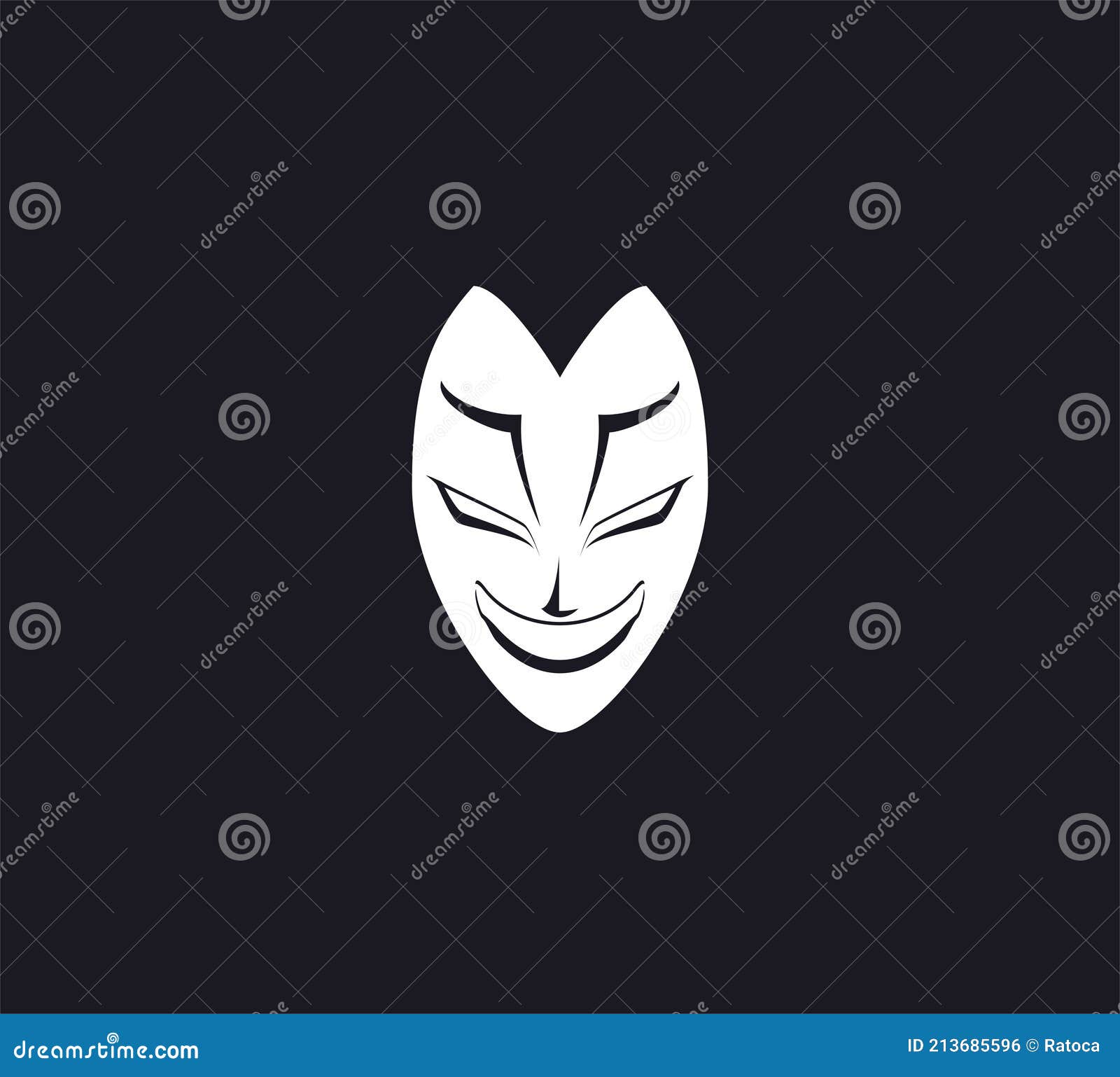 Creative Design of White Mask Illustration Stock Vector - Illustration ...