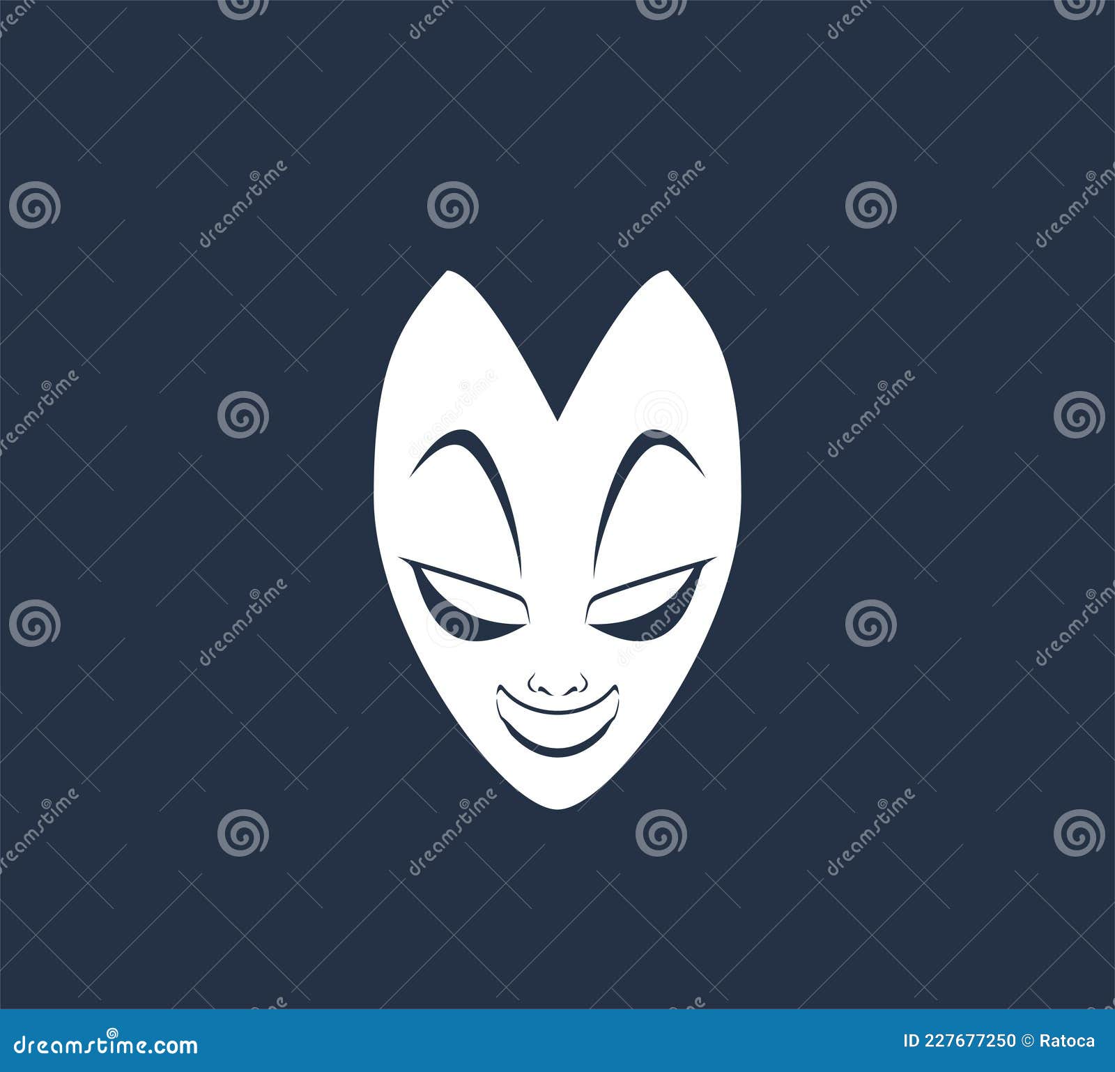 Creative Design of White Mask Illustration Stock Vector - Illustration ...