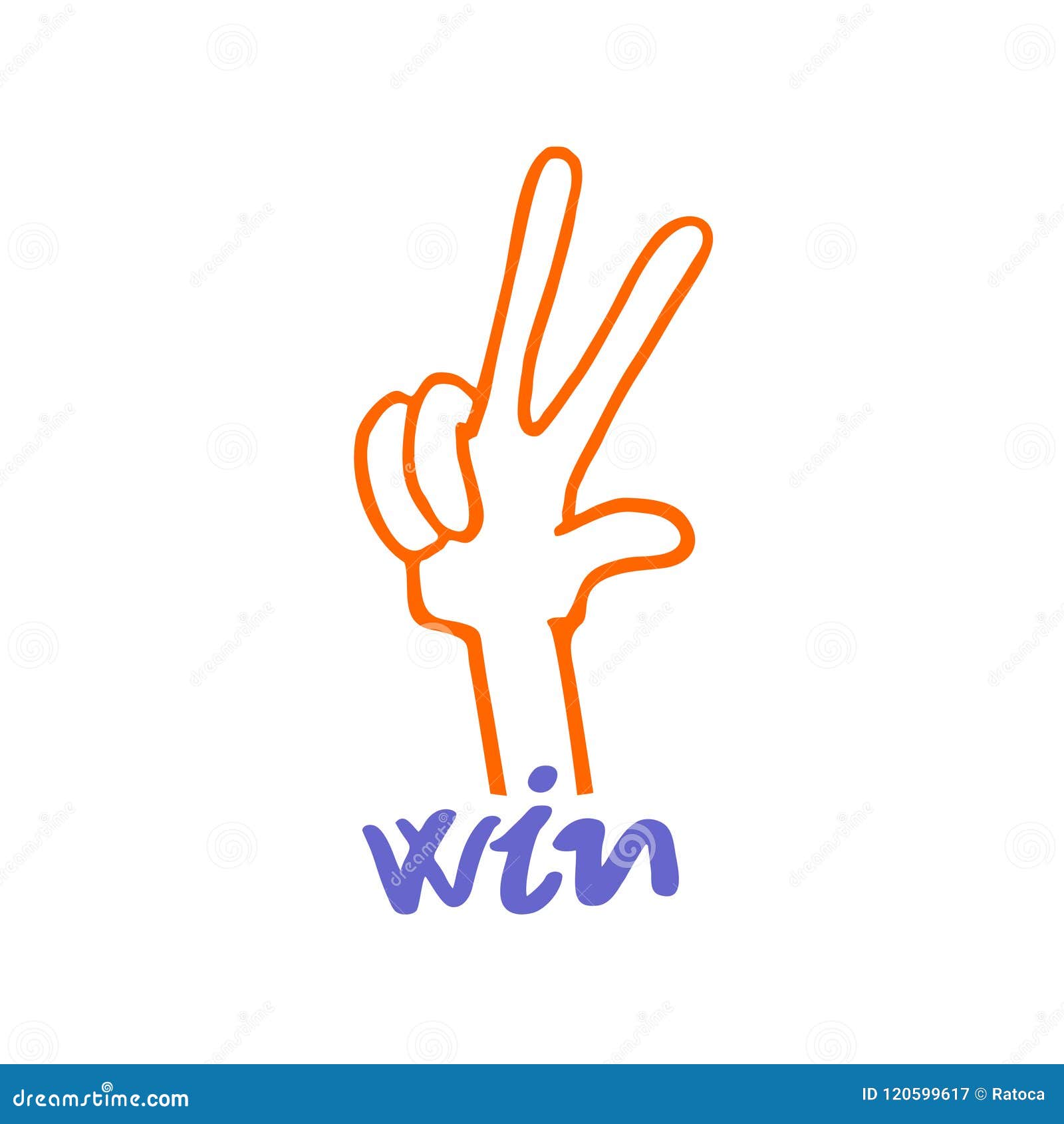 Winner hand icon stock vector. Illustration of imaginative - 120599617