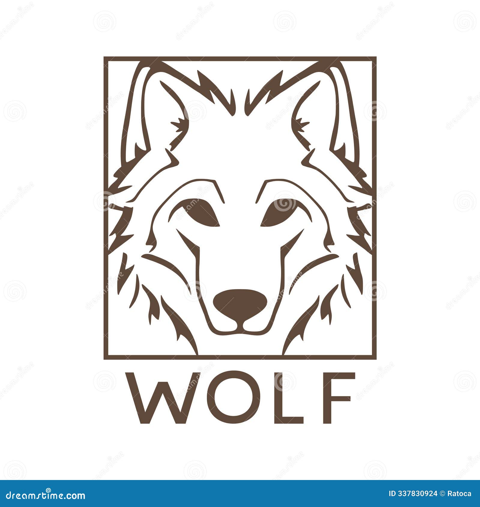 Wolf face symbol stock vector. Illustration of symbol - 337830924