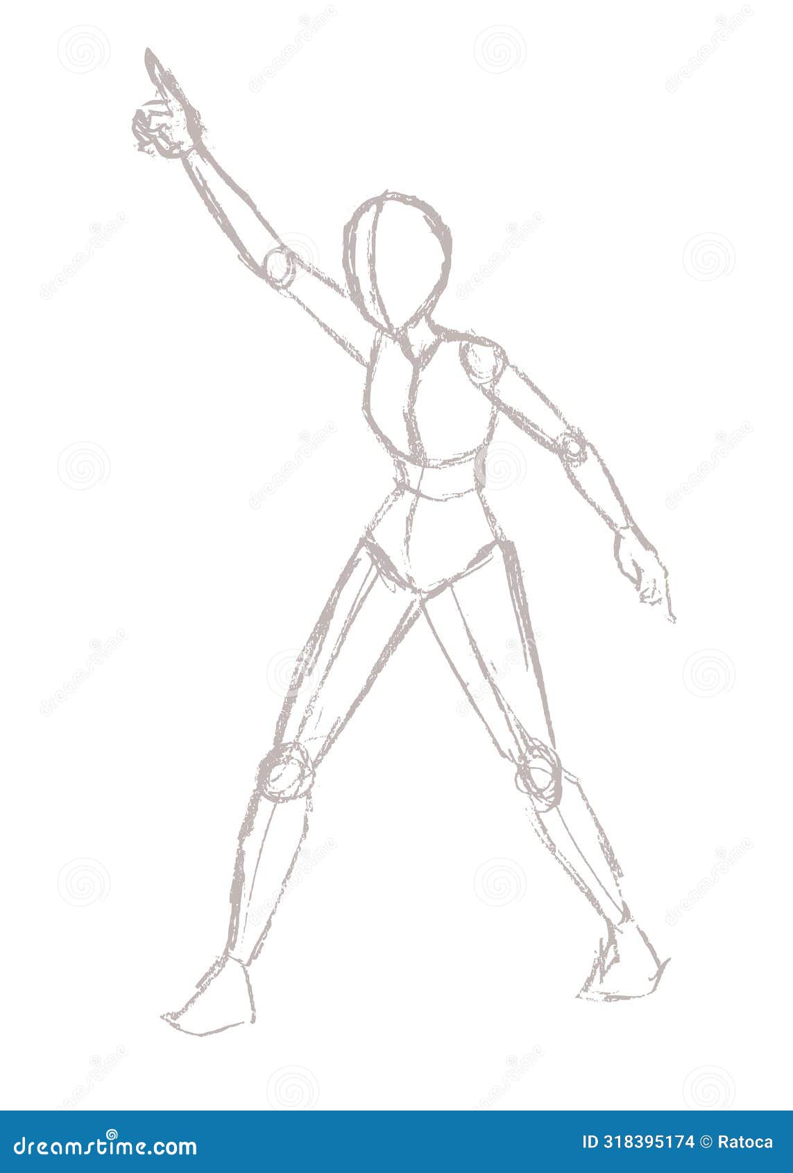 Woman reference body draw stock vector. Illustration of head - 318395174