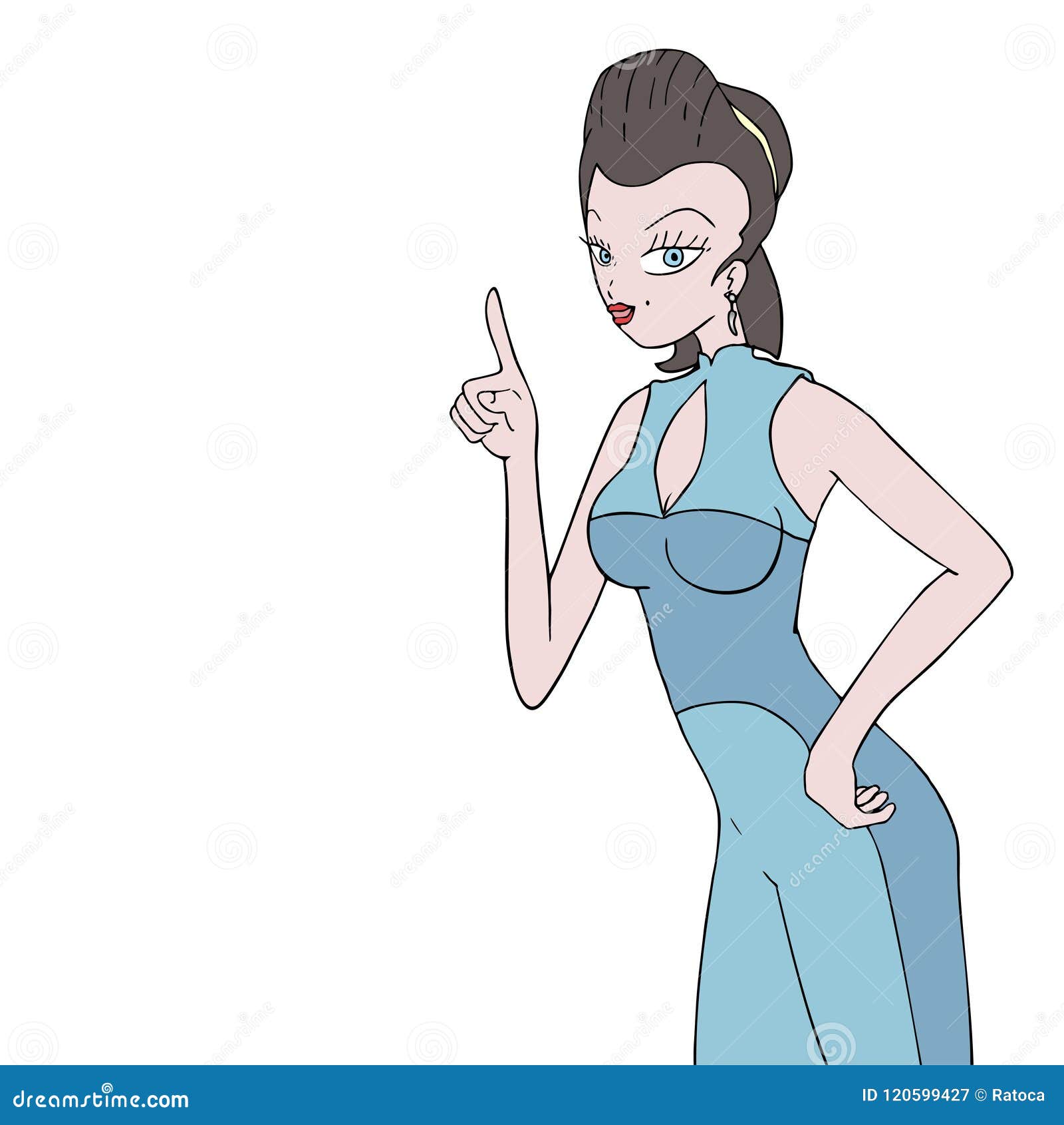 Woman talking draw stock vector. Illustration of talking - 120599427