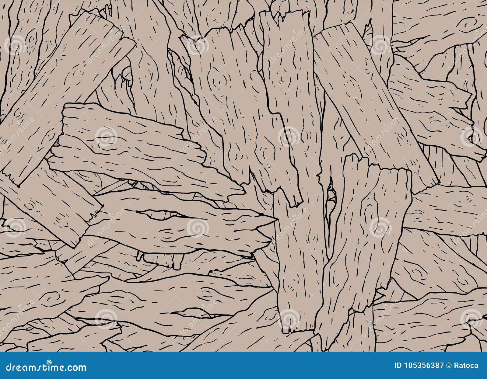 Wood pieces background stock vector. Illustration of pieces - 105356387