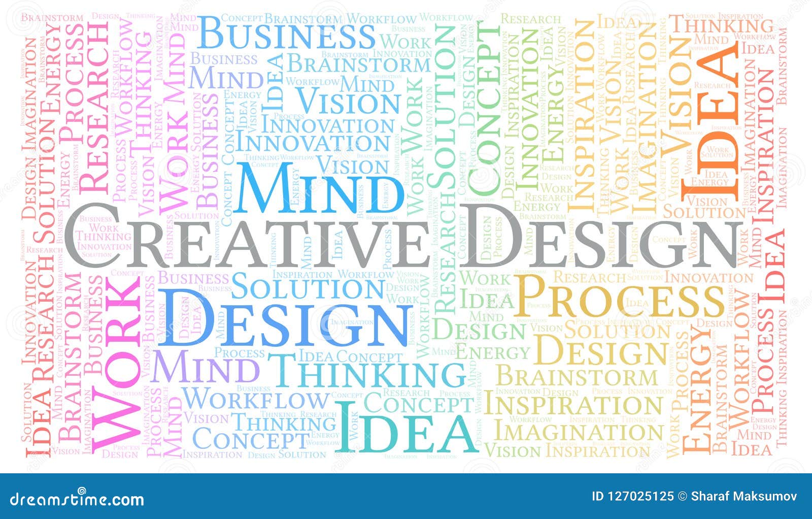 Creative Design Word Cloud, Made with Text only. Stock Illustration ...