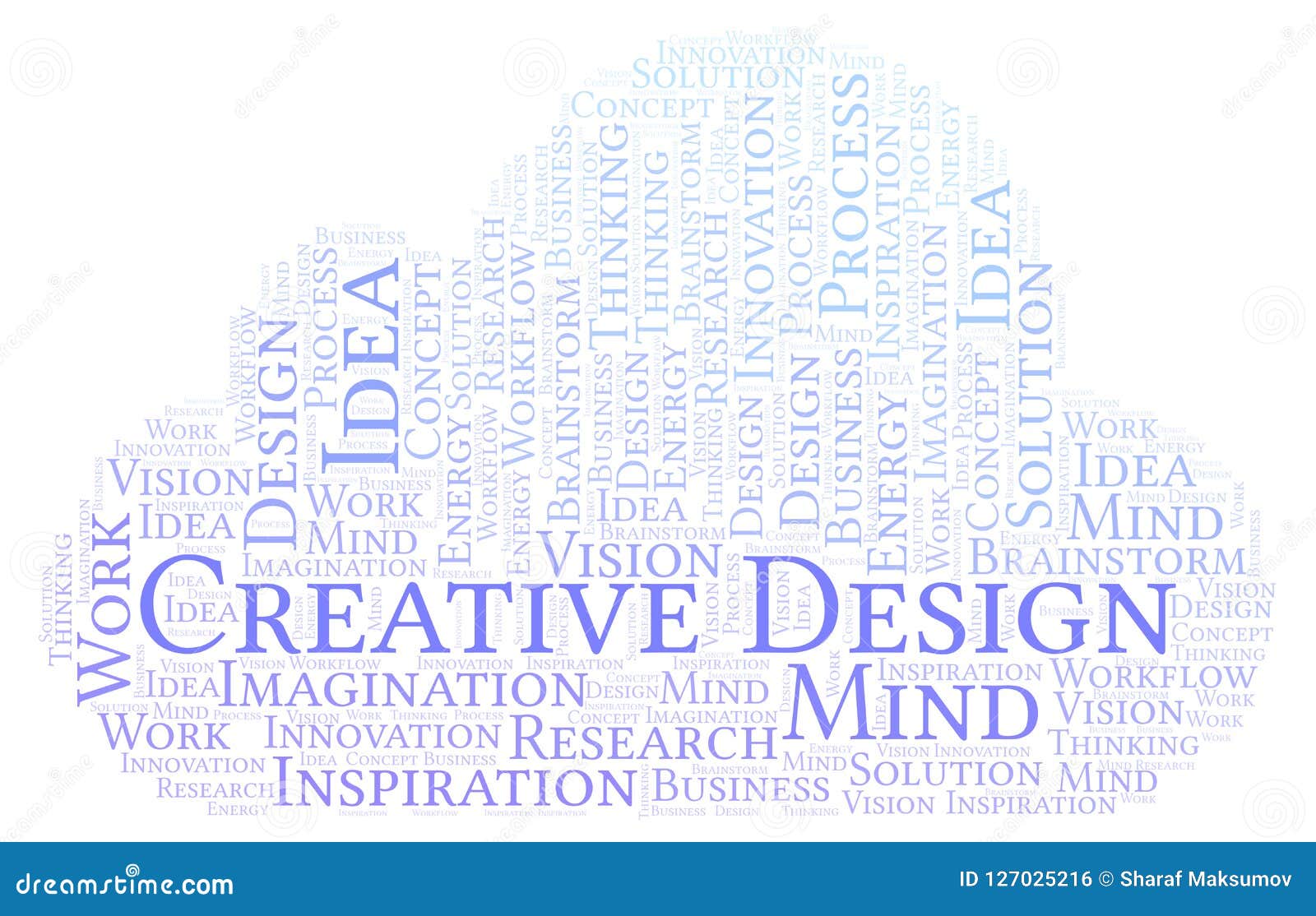Creative Design Word Cloud, Made with Text only. Stock Illustration ...