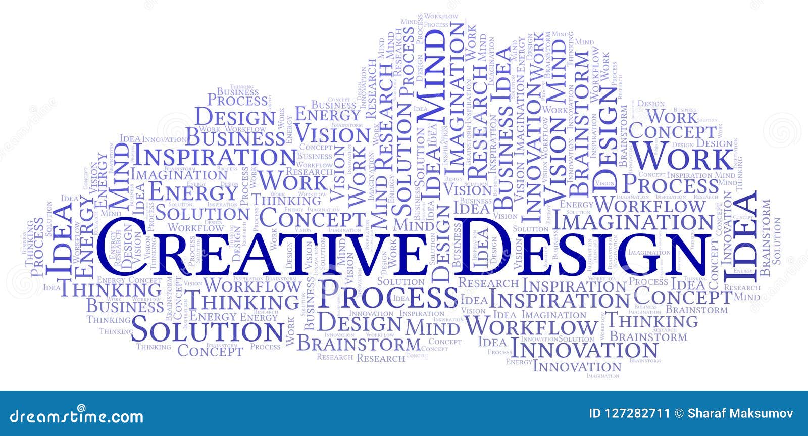 Creative Design Word Cloud, Made with Text only. Stock Illustration ...