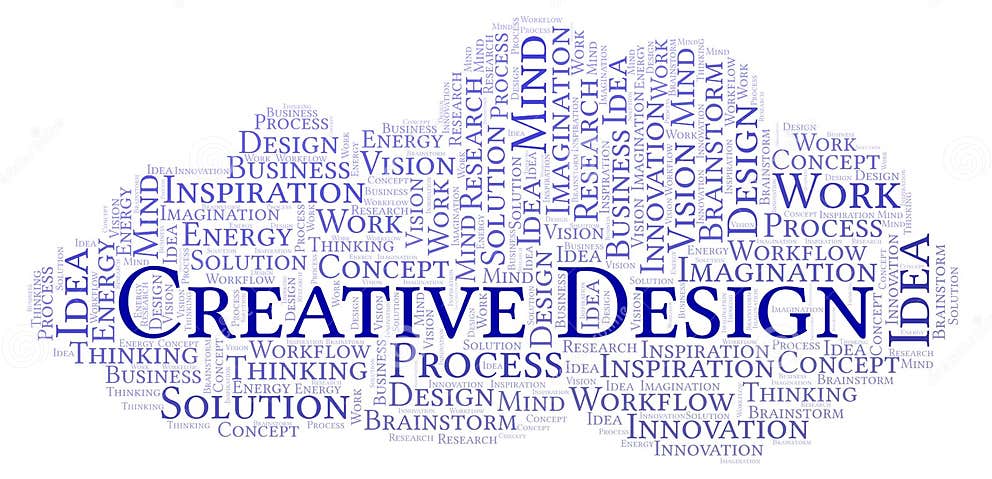 Creative Design Word Cloud, Made with Text only. Stock Illustration ...