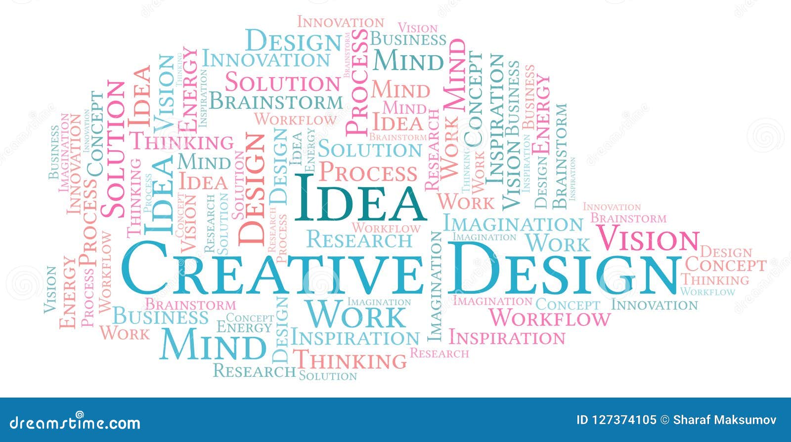 Creative Design Word Cloud, Made with Text only. Stock Illustration ...