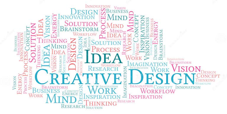 Creative Design Word Cloud, Made with Text only. Stock Illustration ...