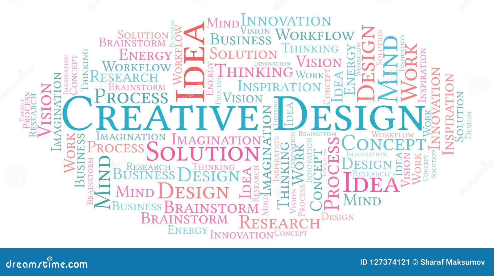 Creative Design Word Cloud, Made with Text only. Stock Illustration ...