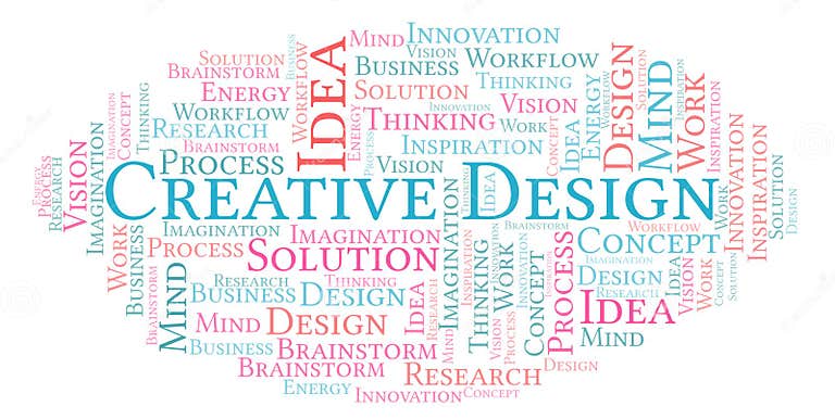 Creative Design Word Cloud, Made with Text only. Stock Illustration ...