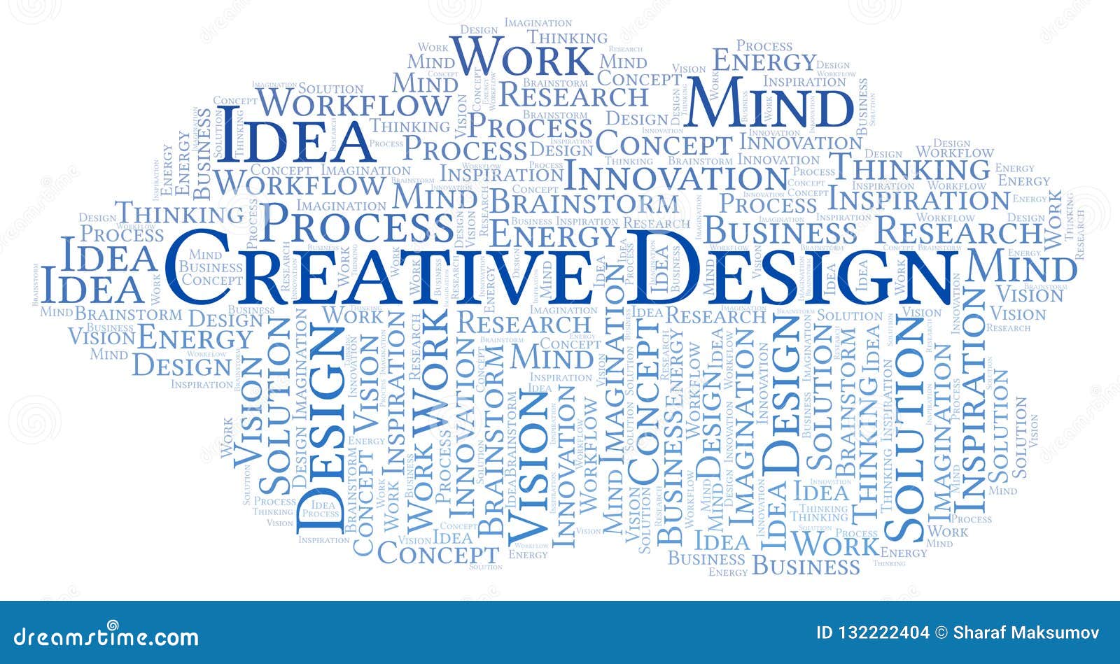 Creative Design Word Cloud, Made with Text only Stock Illustration ...