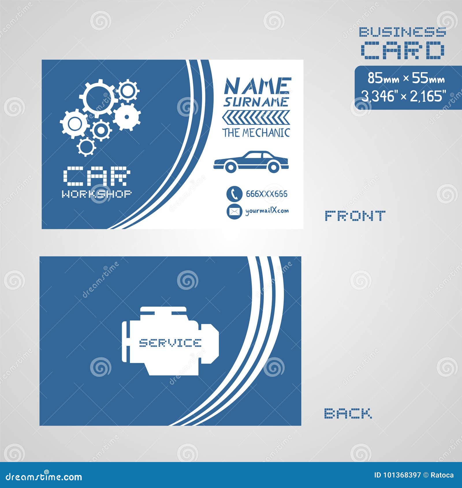 Workshop car business card stock vector. Illustration of corporate ...