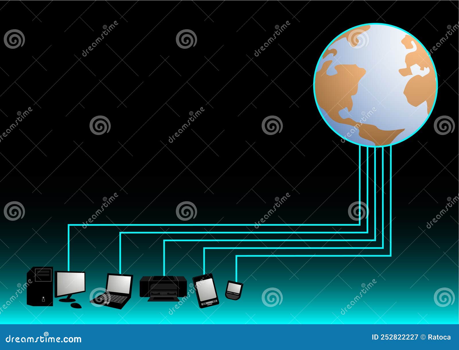 World internet draw stock vector. Illustration of design - 252822227