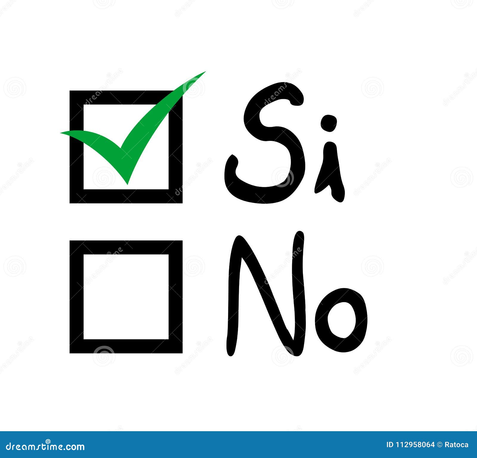 Yes and No Message in Spanish Stock Vector - Illustration of vector ... Yes and No Message in Spanish Stock Vector - Illustration of vector ...