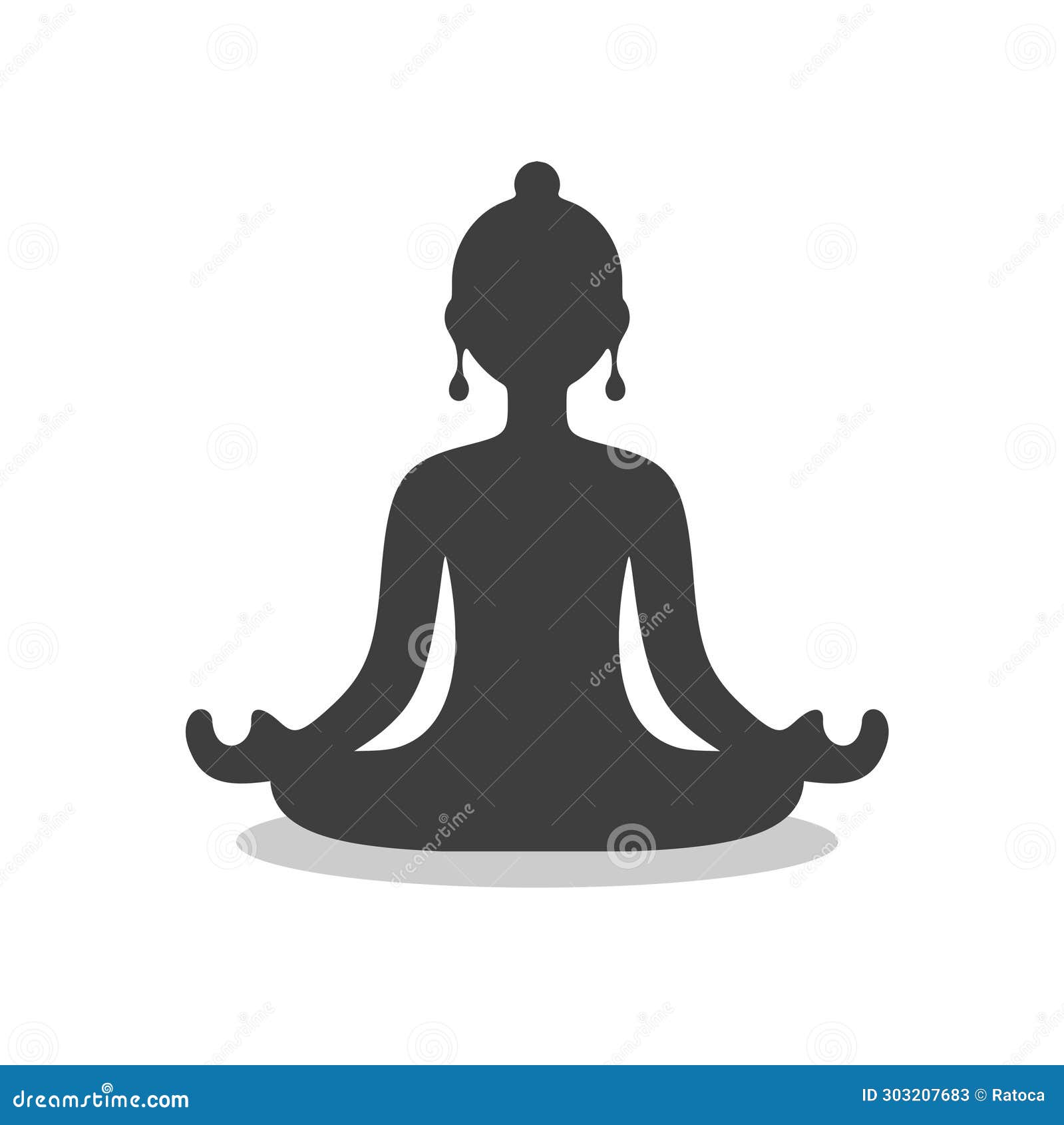Yoga pose symbol stock vector. Illustration of symbol - 303207683