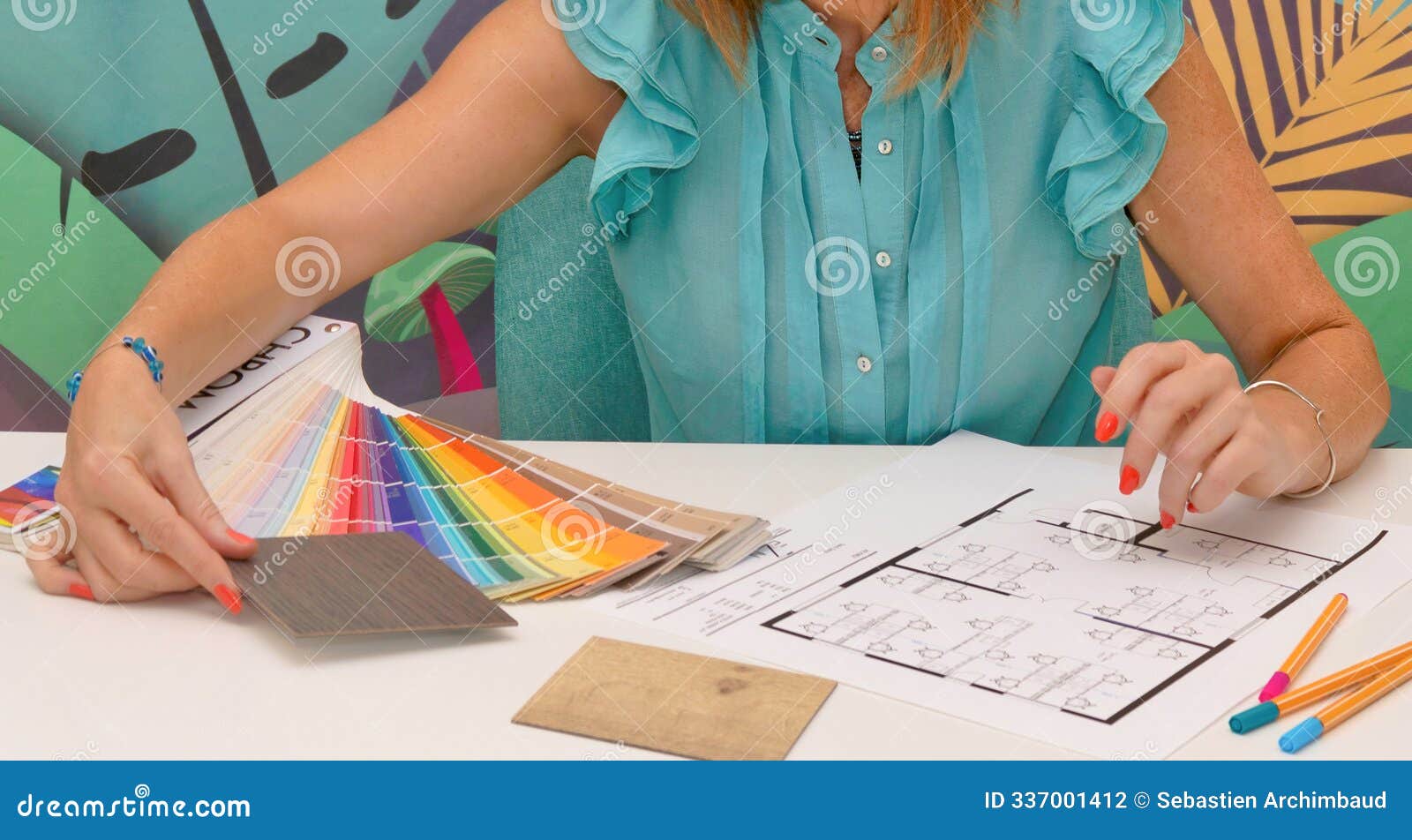 A Creative Designer is Actively Engaged in Developing a Vibrant and ...