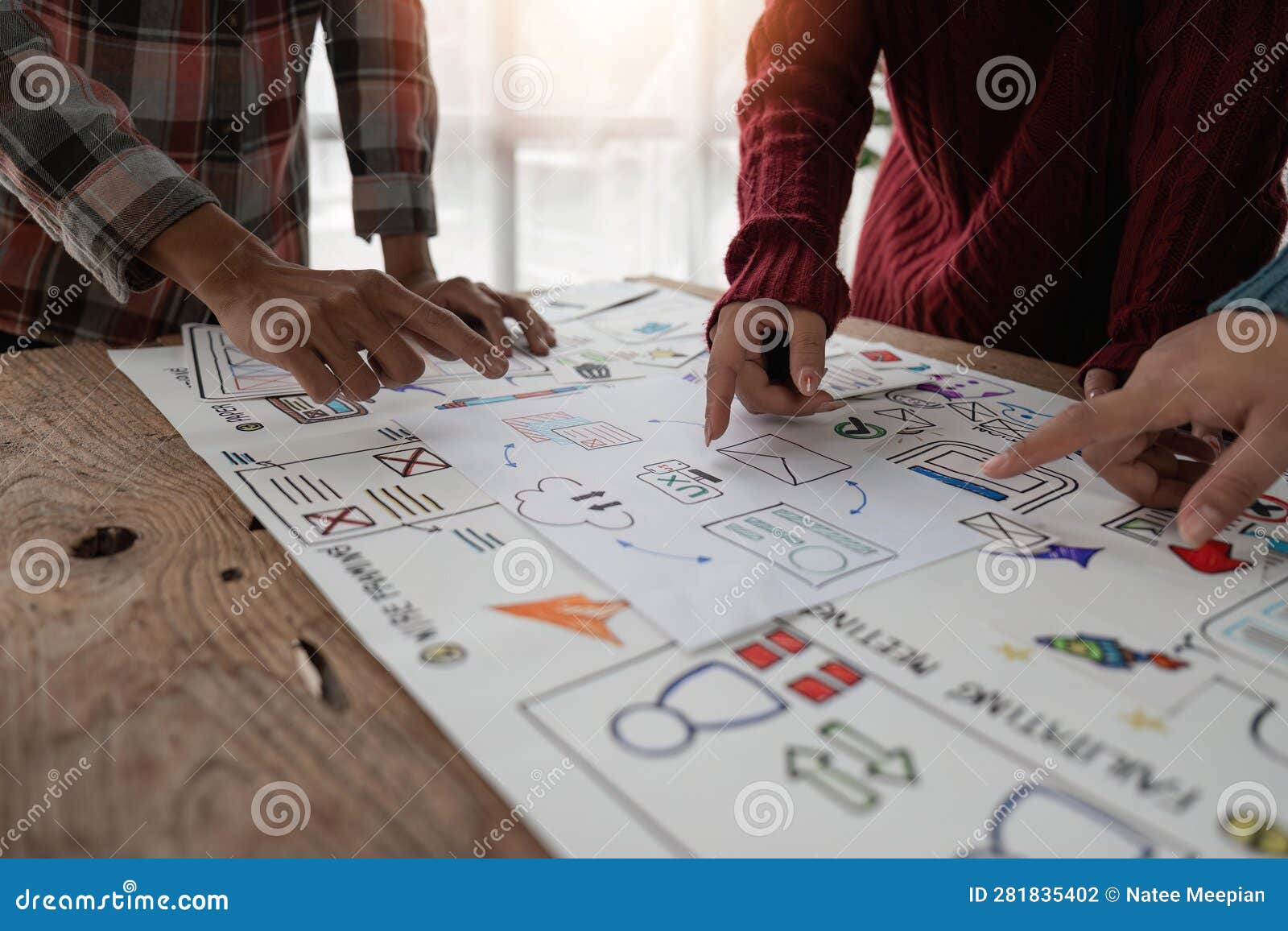 Creative Designer Choosing Color Samples for Mobile Responsive Website ...