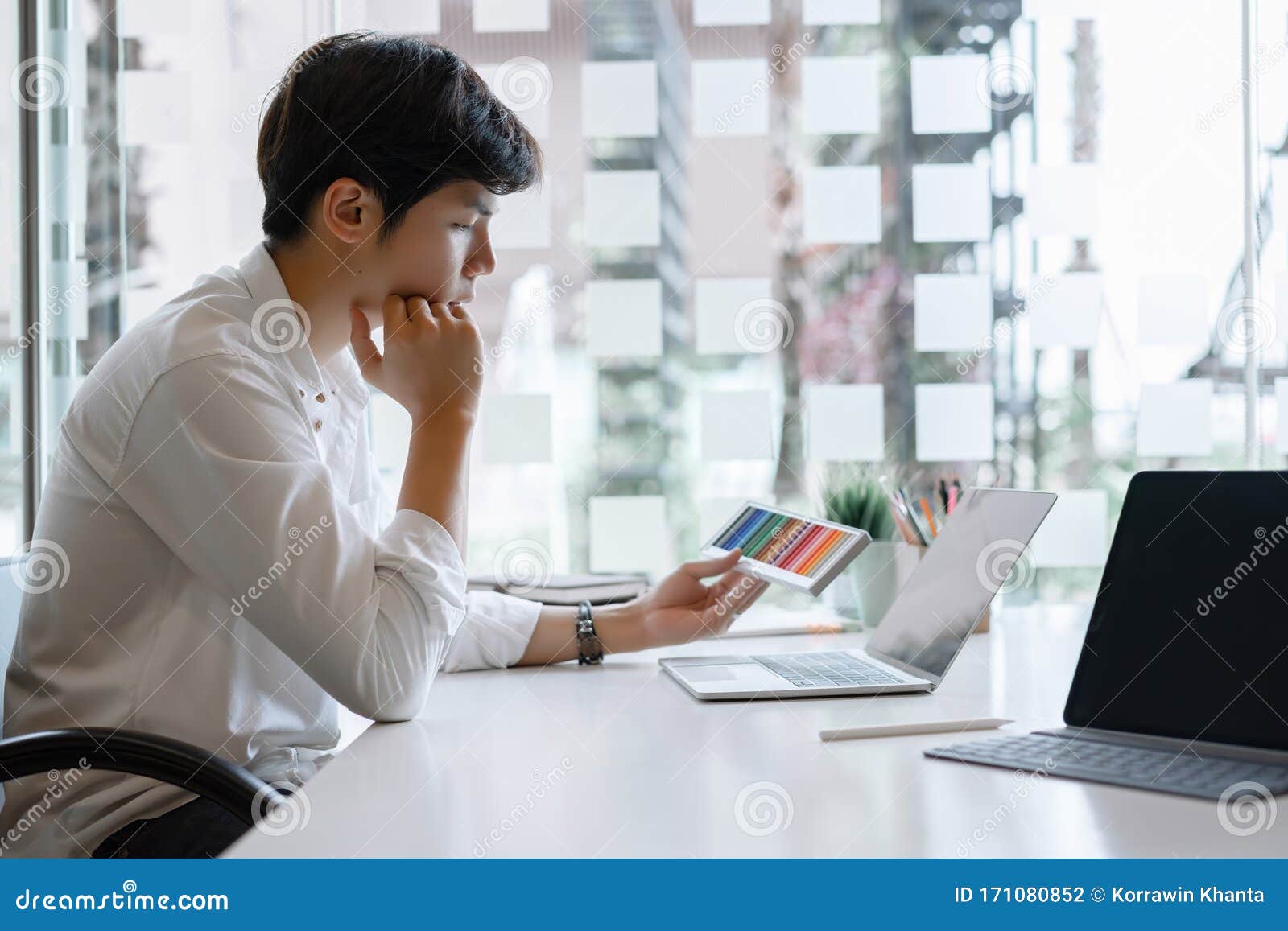 Creative Designer Choosing Color Samples To Design Ideas, Creative ...