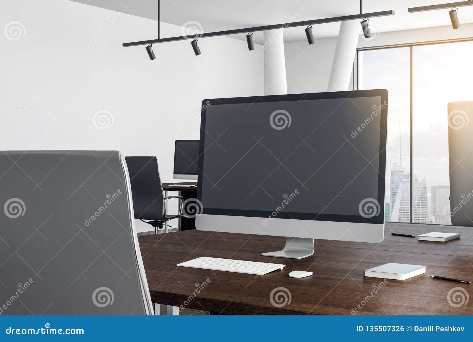 Creative designer desk stock photo. Image of office - 135507326