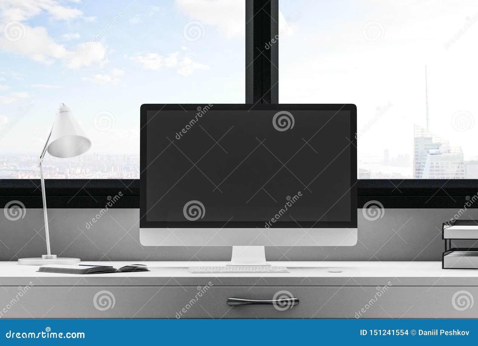 Creative designer desktop stock illustration. Illustration of home ...