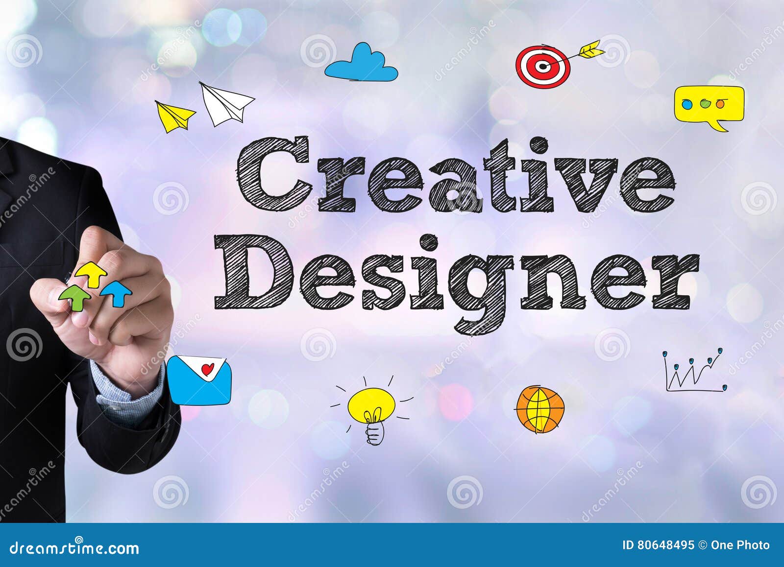 Creative Designer Graphic Designer At Work. Color Swatch Sample Royalty ...